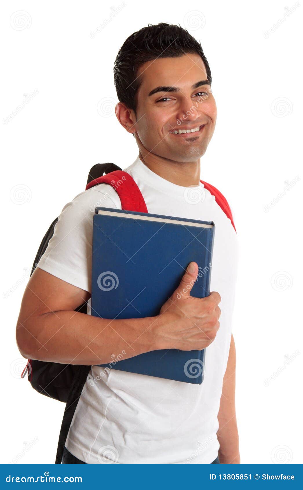 Ecstatic Ethnic Student Smiling Exuberantly Stock Image - Image of ...
