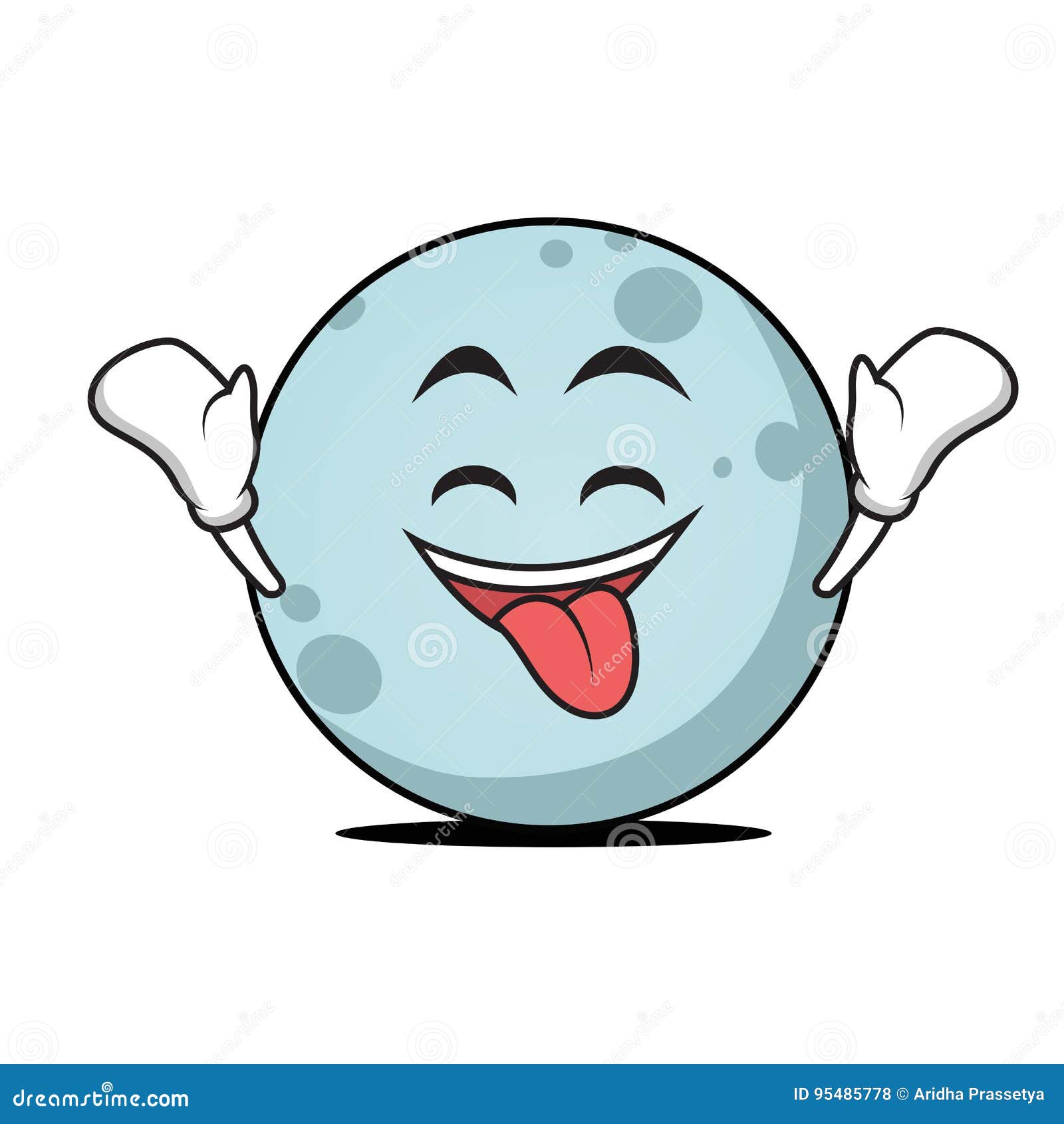 Ecstatic Face Moon Cartoon Character Stock Vector - Illustration of ...
