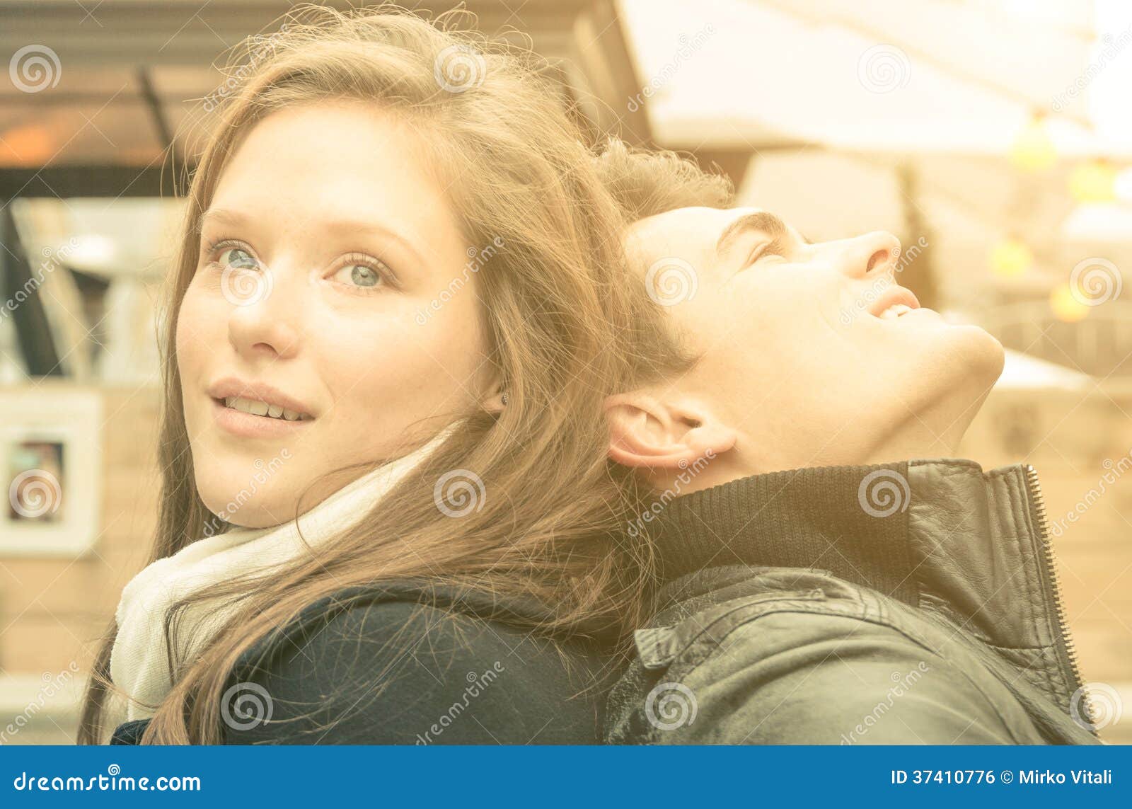 Ecstatic Look of Two Young Lovers Stock Photo - Image of pair, feeling ...
