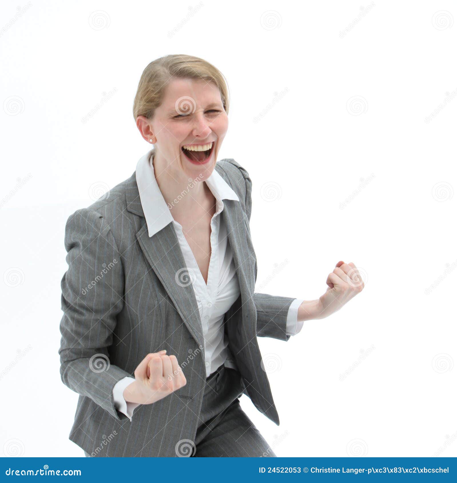 Ecstatic woman laughing stock image. Image of confident - 24522053