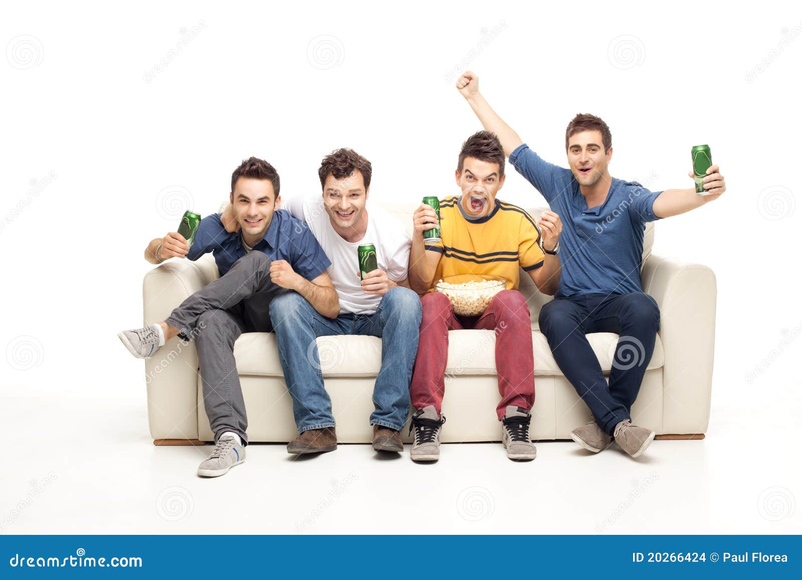Ecstatic Young Men Screaming Stock Photo - Image of smile, friendship ...