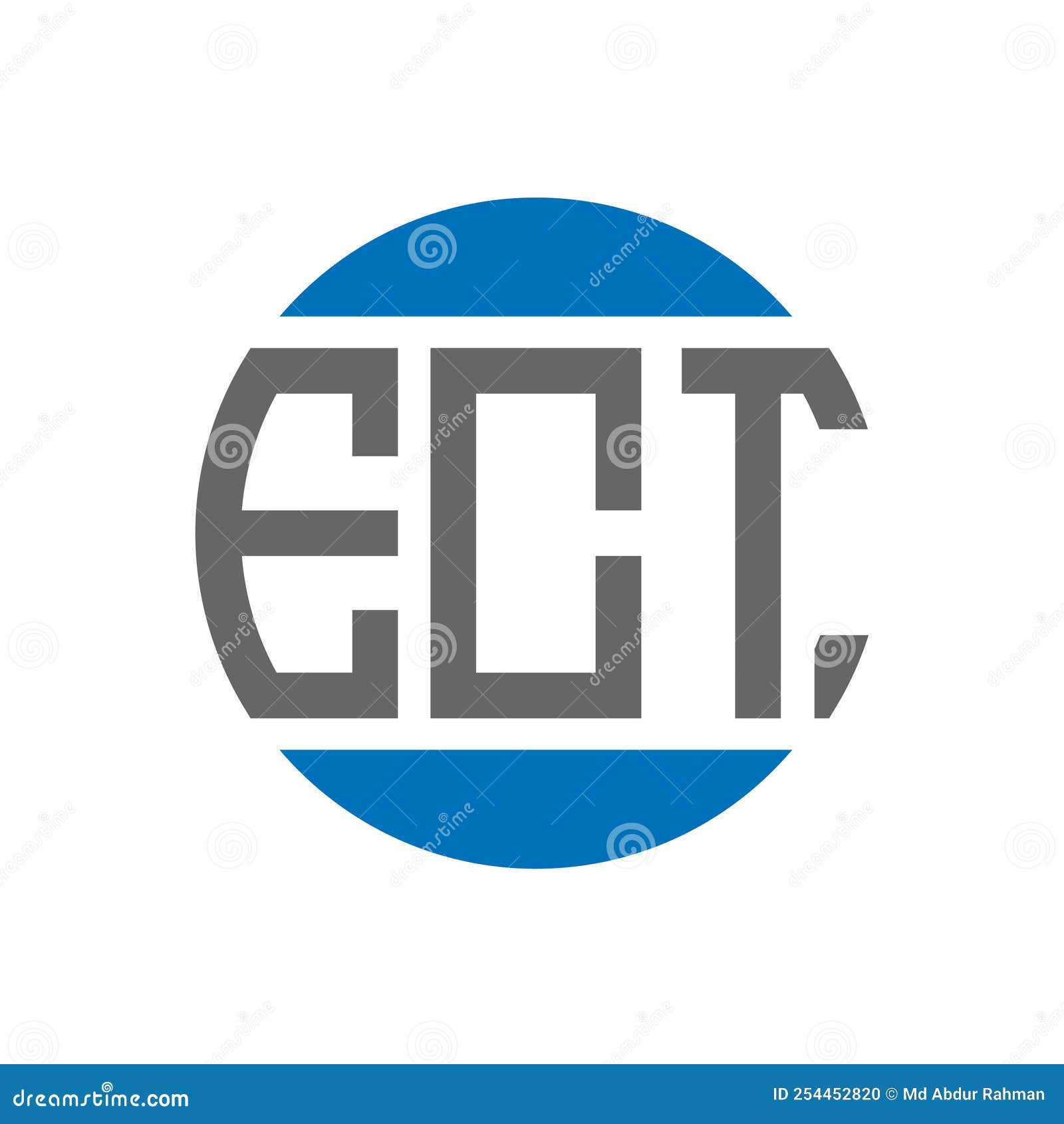 ECT Letter Logo Design on White Background. ECT Creative Initials ...