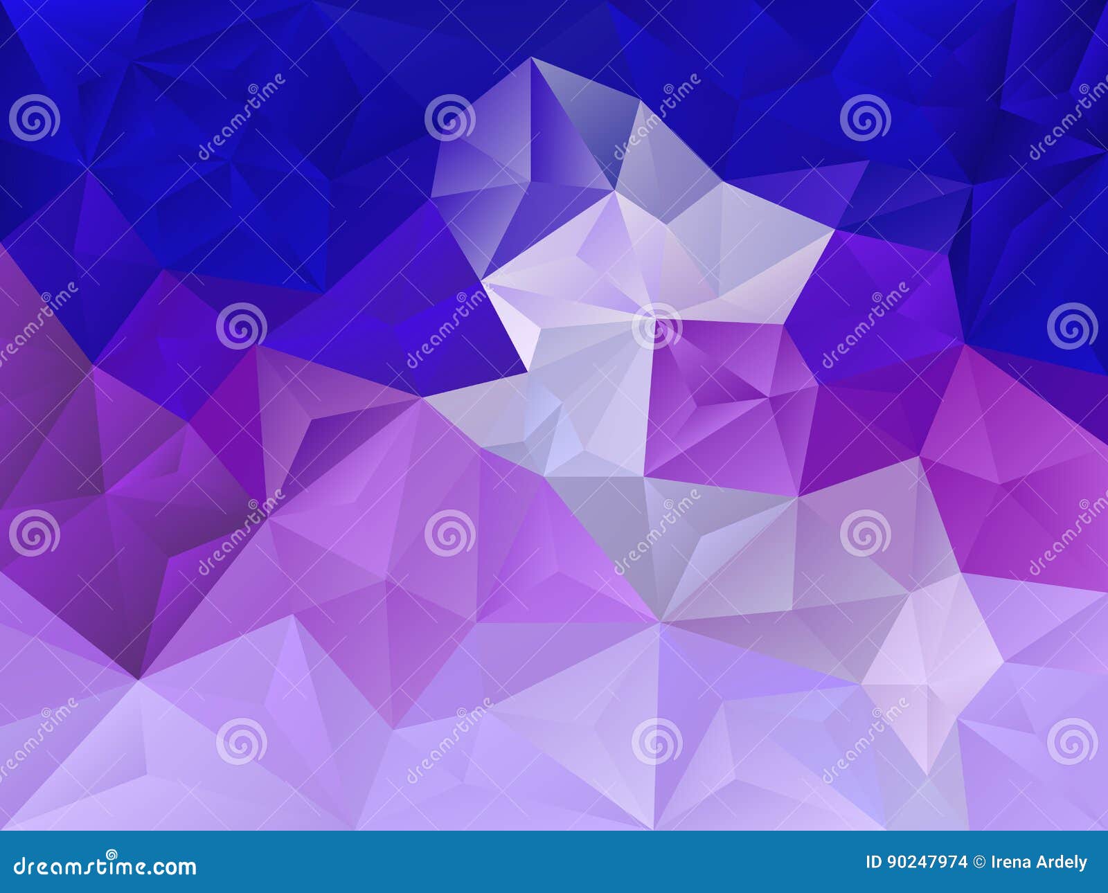 Ector Abstract Polygon Background with a Triangle Pattern in Blue ...