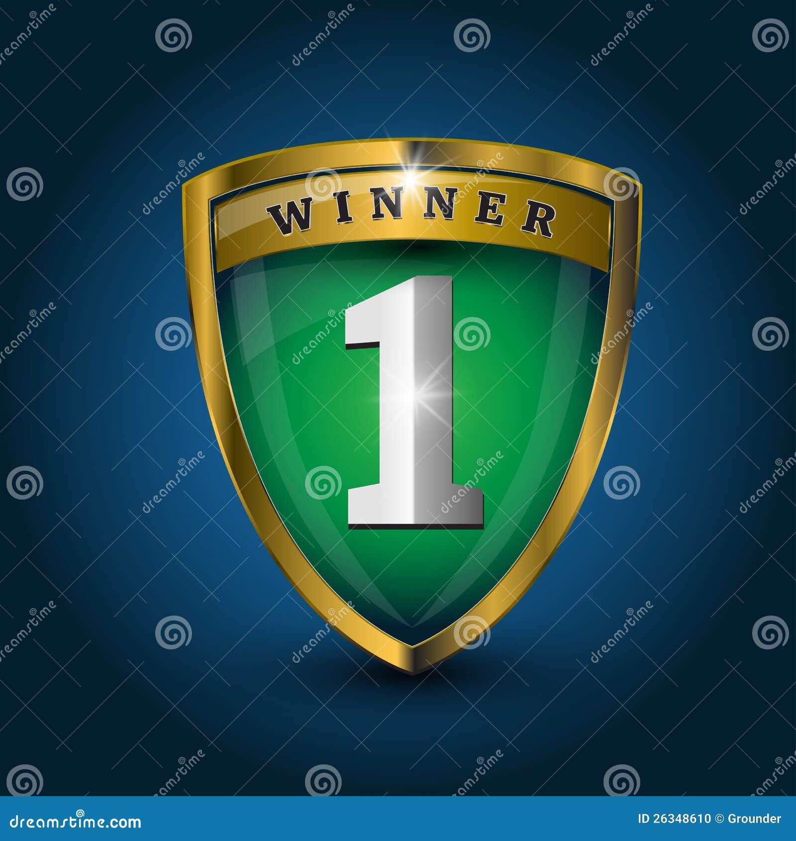 Ector No 1 Winner Golden Label - Shield Stock Vector - Illustration of ...