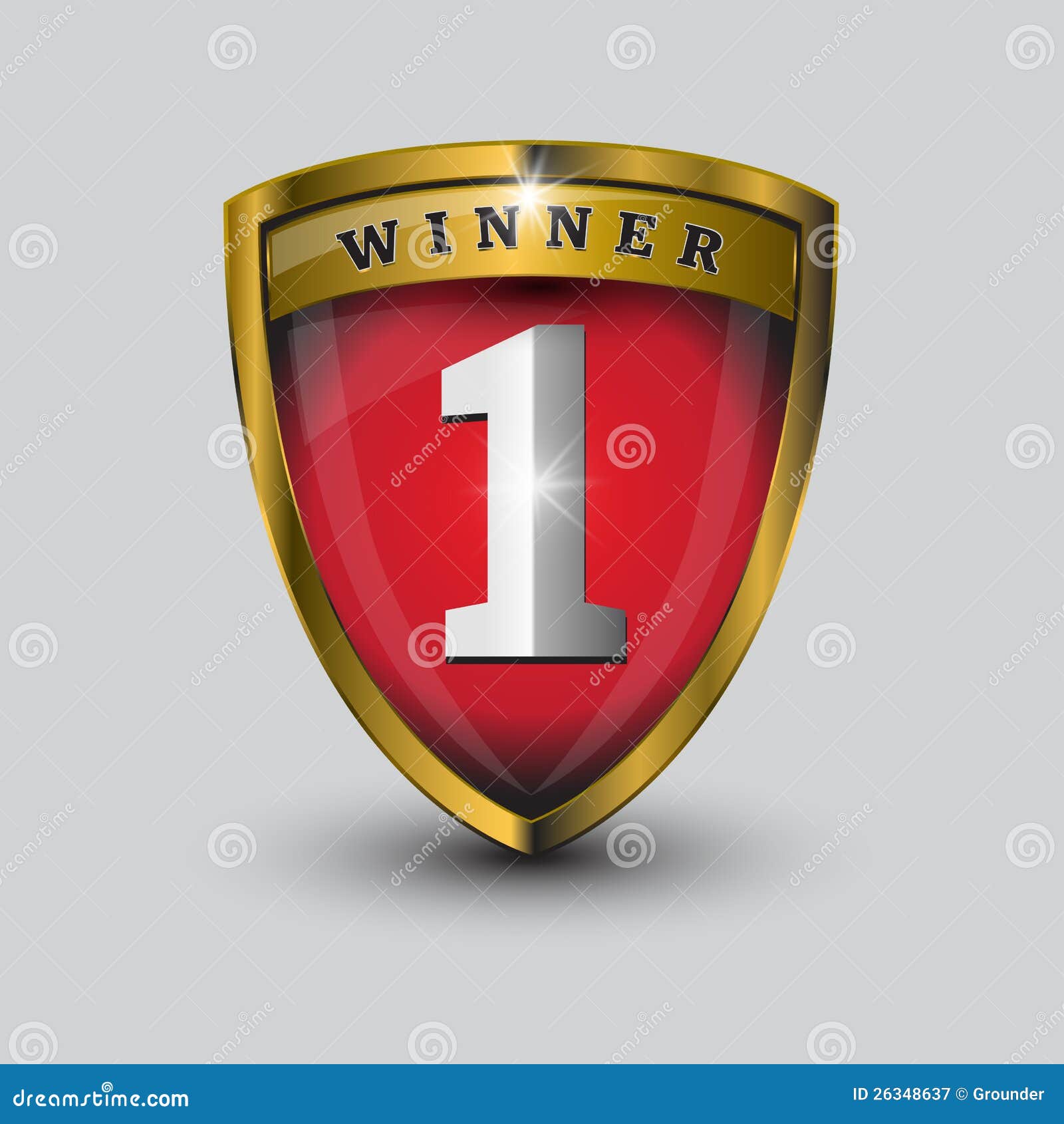 Winner Golden Text With Sparkles And Falling Confetti. Bright ...