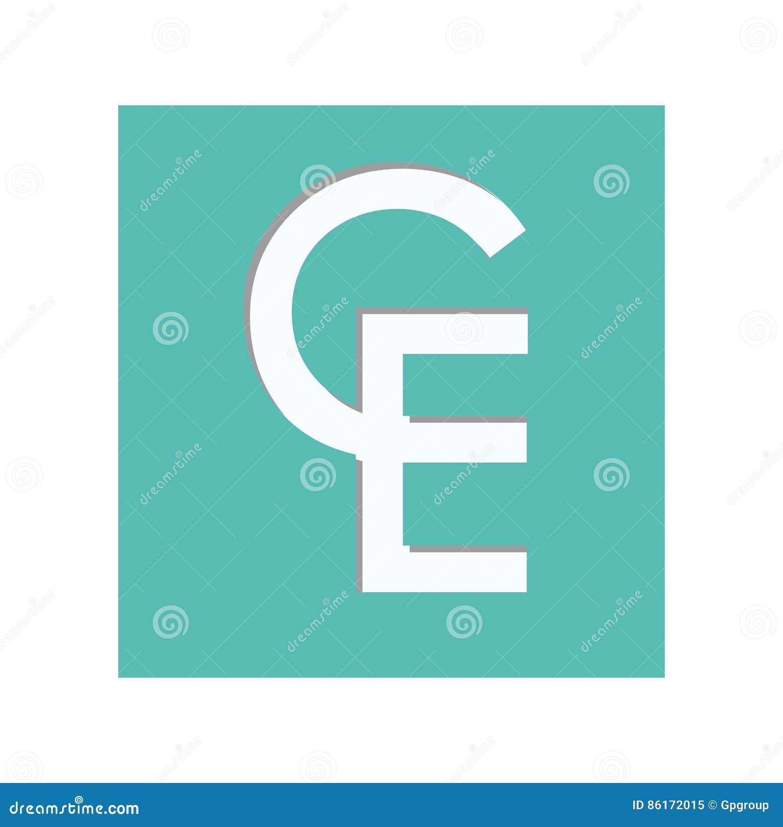 ECU currency symbol icon stock illustration. Illustration of finance ...