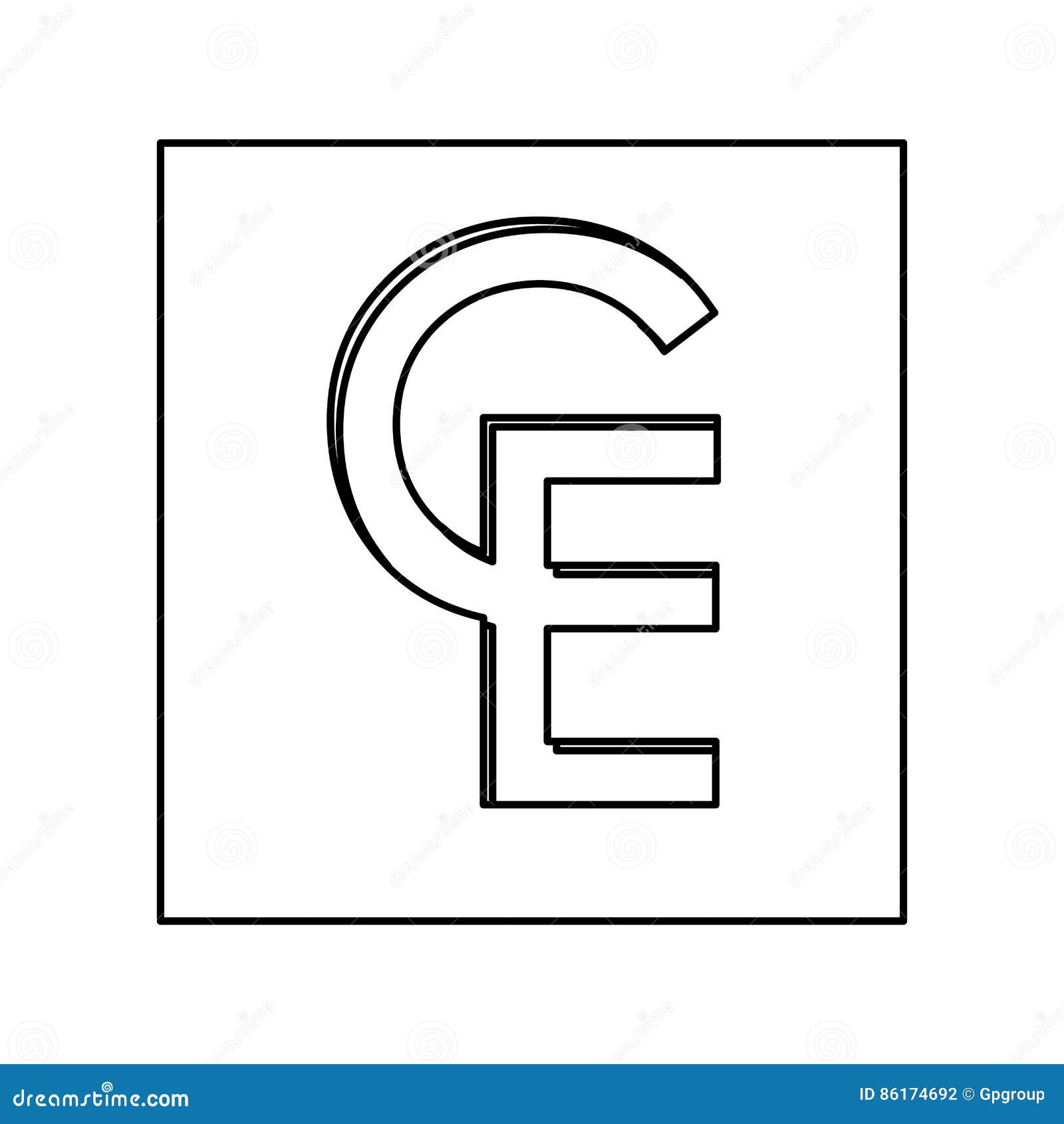 ECU Currency Symbol Icon Stock Illustration | CartoonDealer.com #86174692