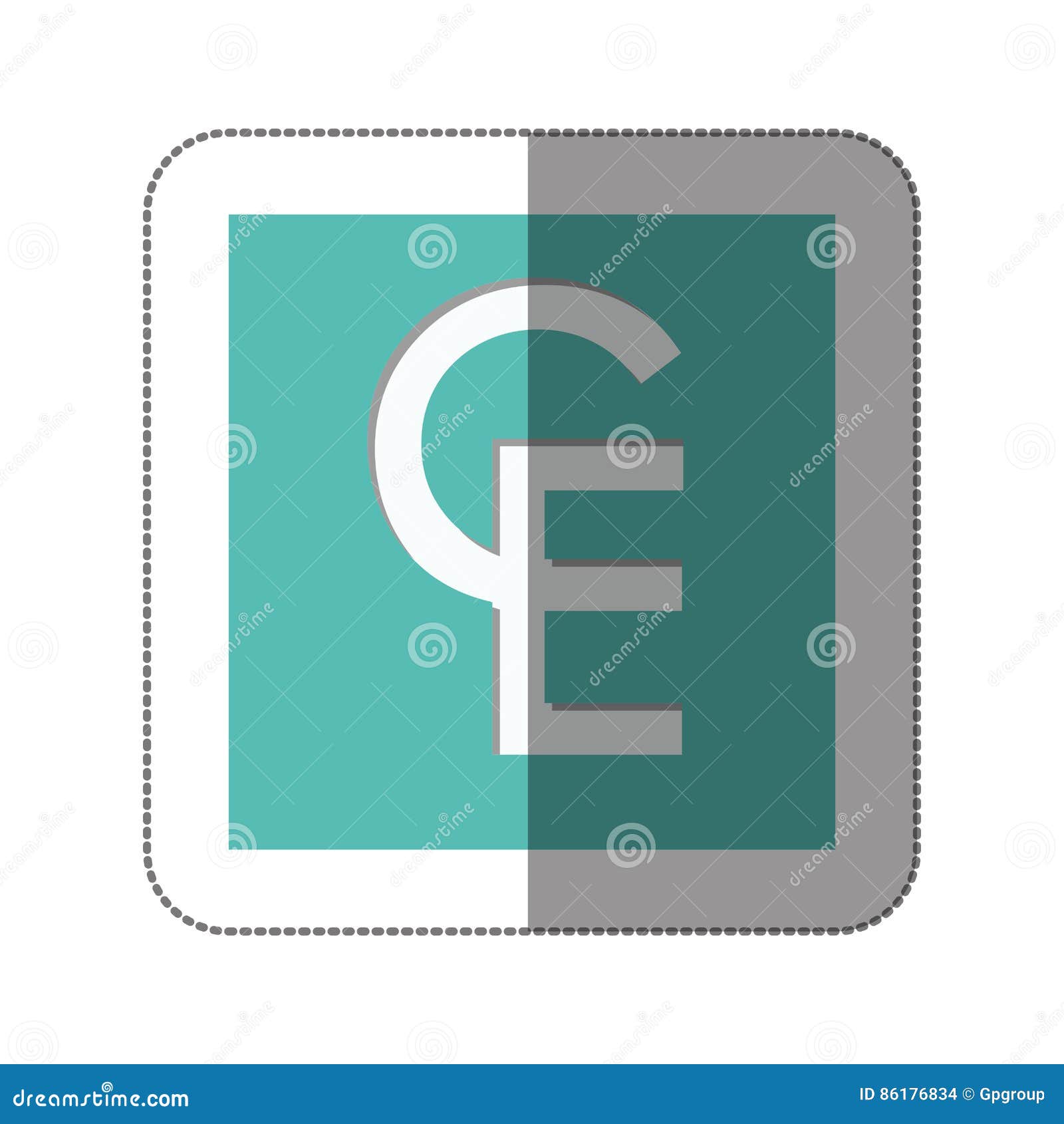 ECU Currency Symbol Icon Stock Illustration | CartoonDealer.com #86176834