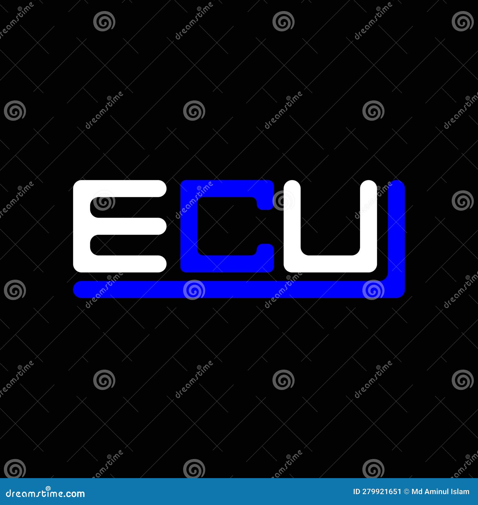ECU Letter Logo Creative Design With Vector Graphic, ECU ...