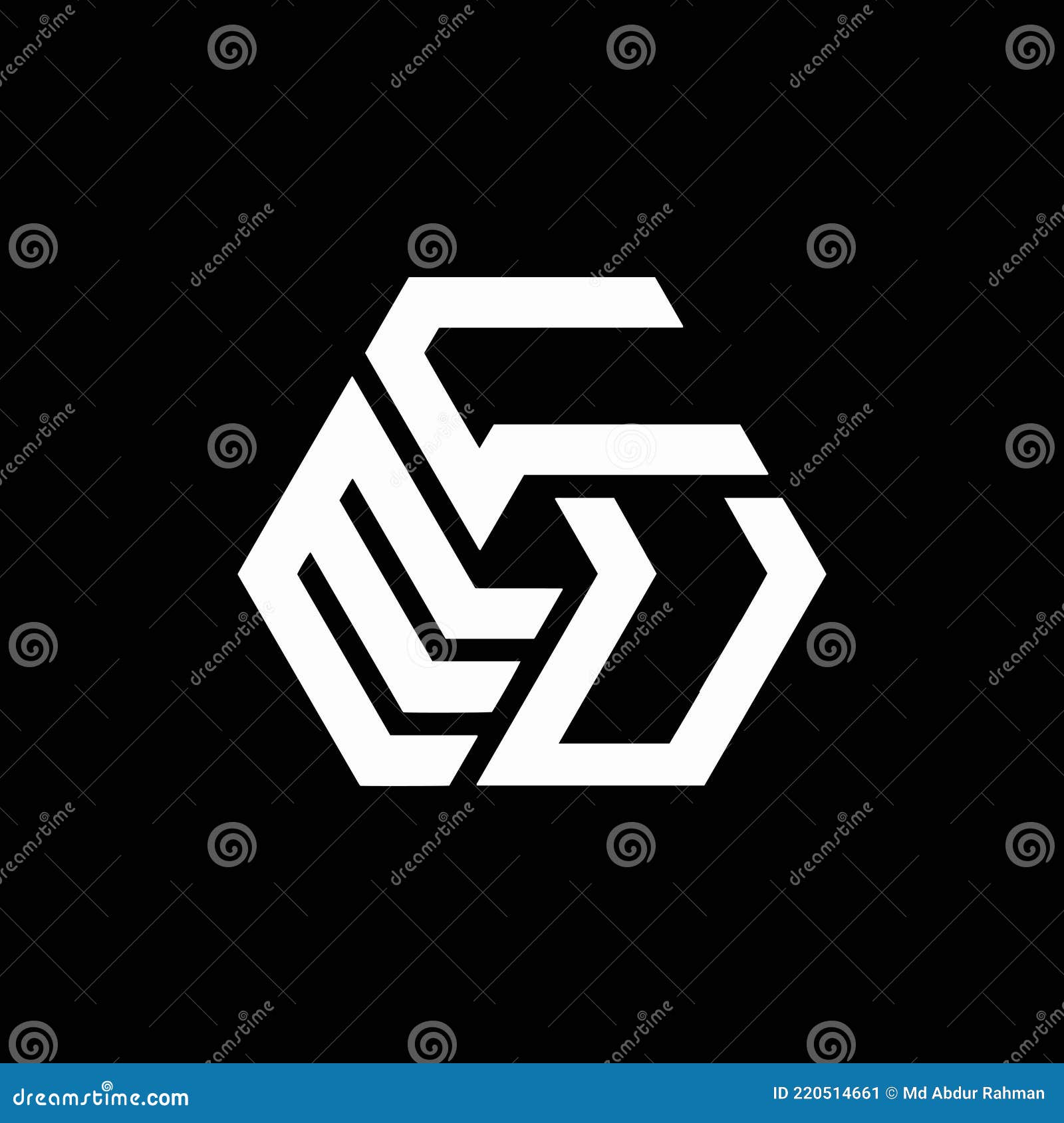 ECU Letter Logo Design On Black Background. ECU Creative Initials ...