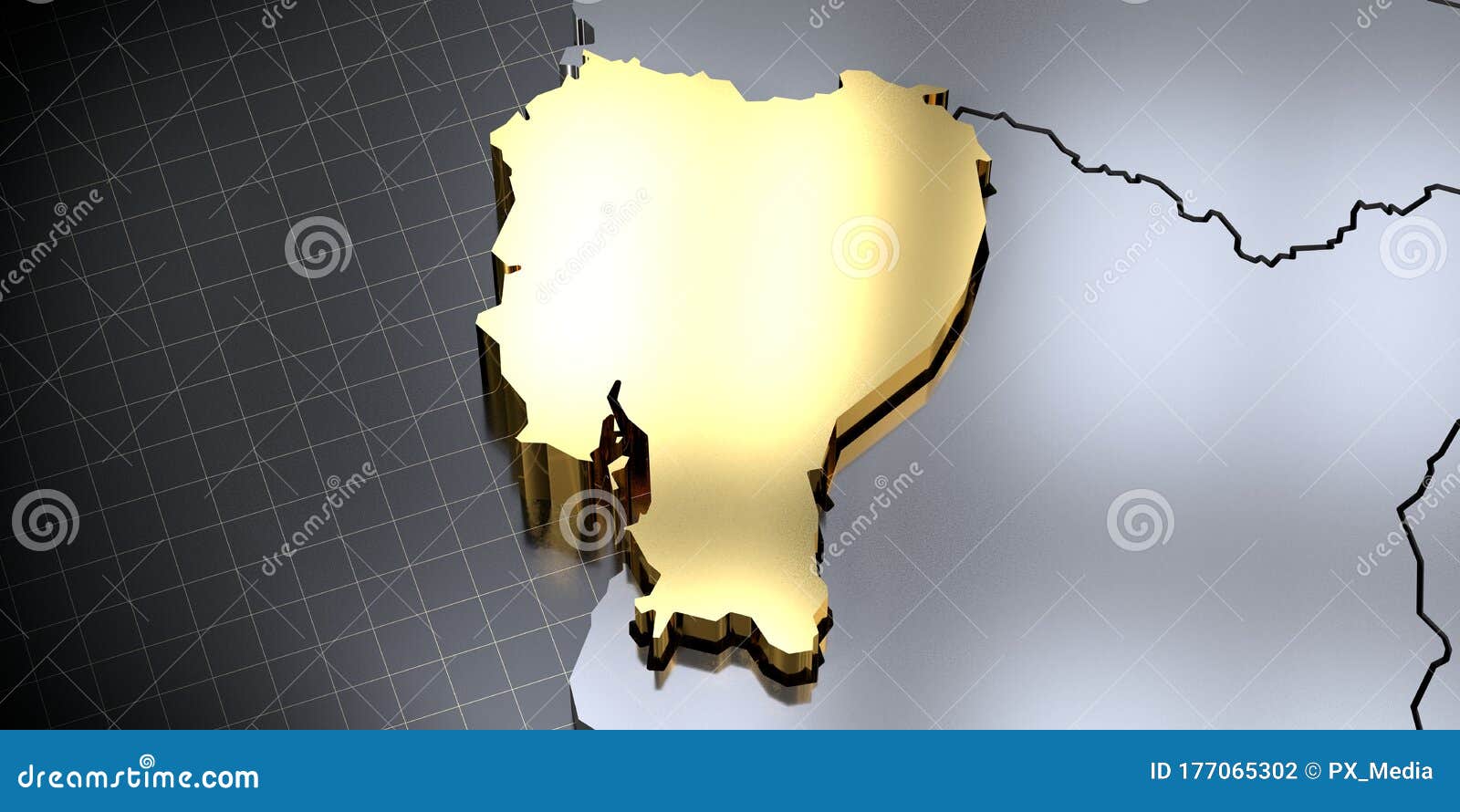 Ecuador - Country Shape - 3D Illustration Stock Illustration ...