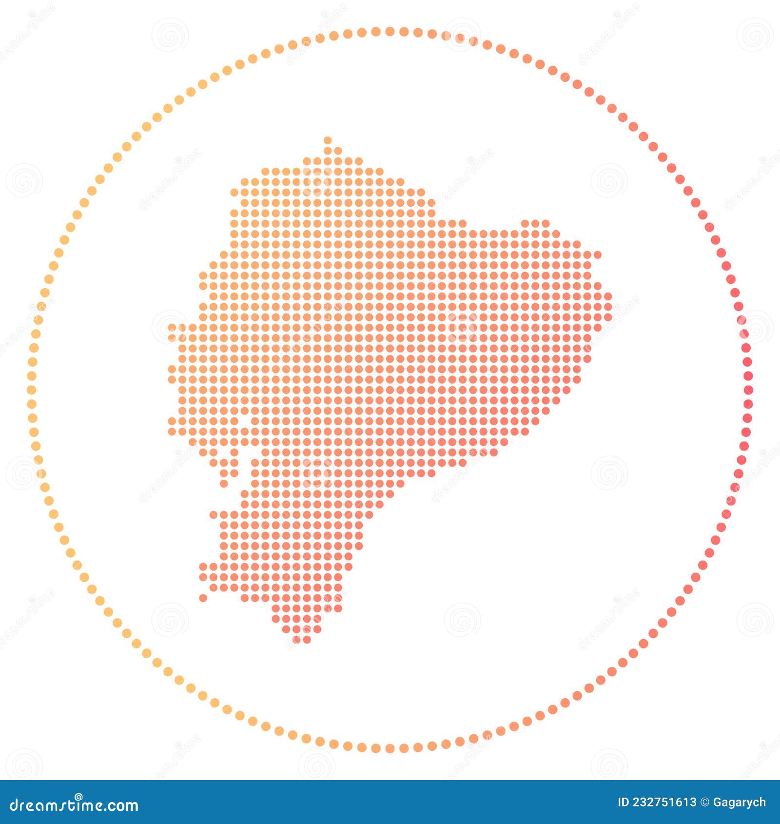 Pixel Map Of Ecuador. Vector Dotted Map Of Ecuador Isolated On White ...