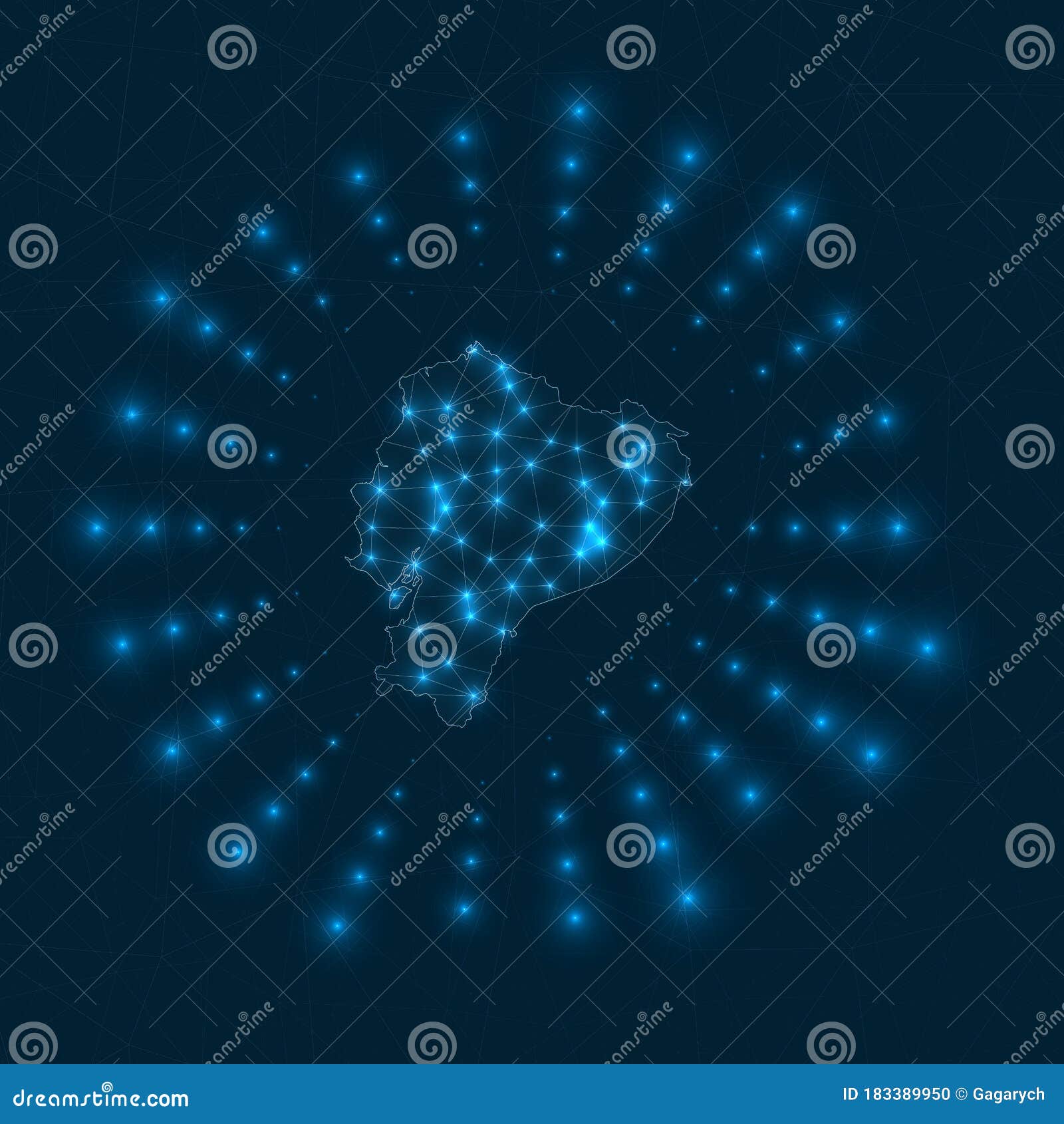 Ecuador Digital Map. Cartoon Vector | CartoonDealer.com #183811035