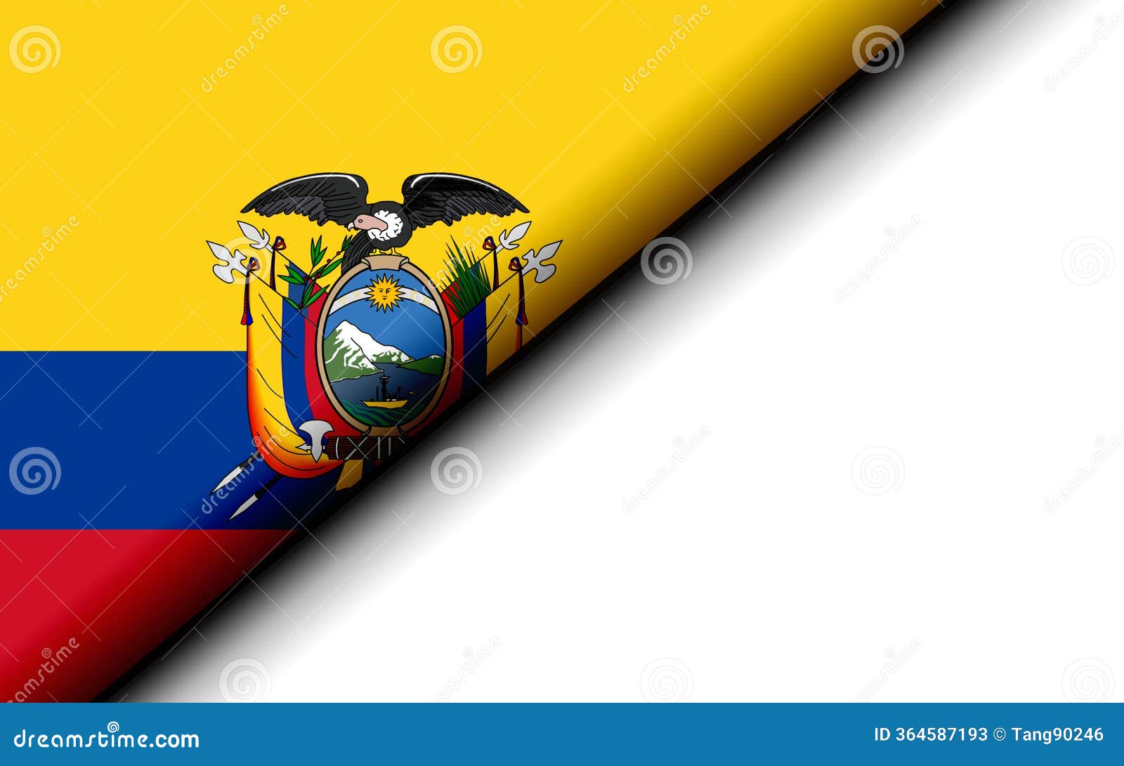 Ecuador Map, Folded Paper With Ecuador Map Cartoon Vector ...