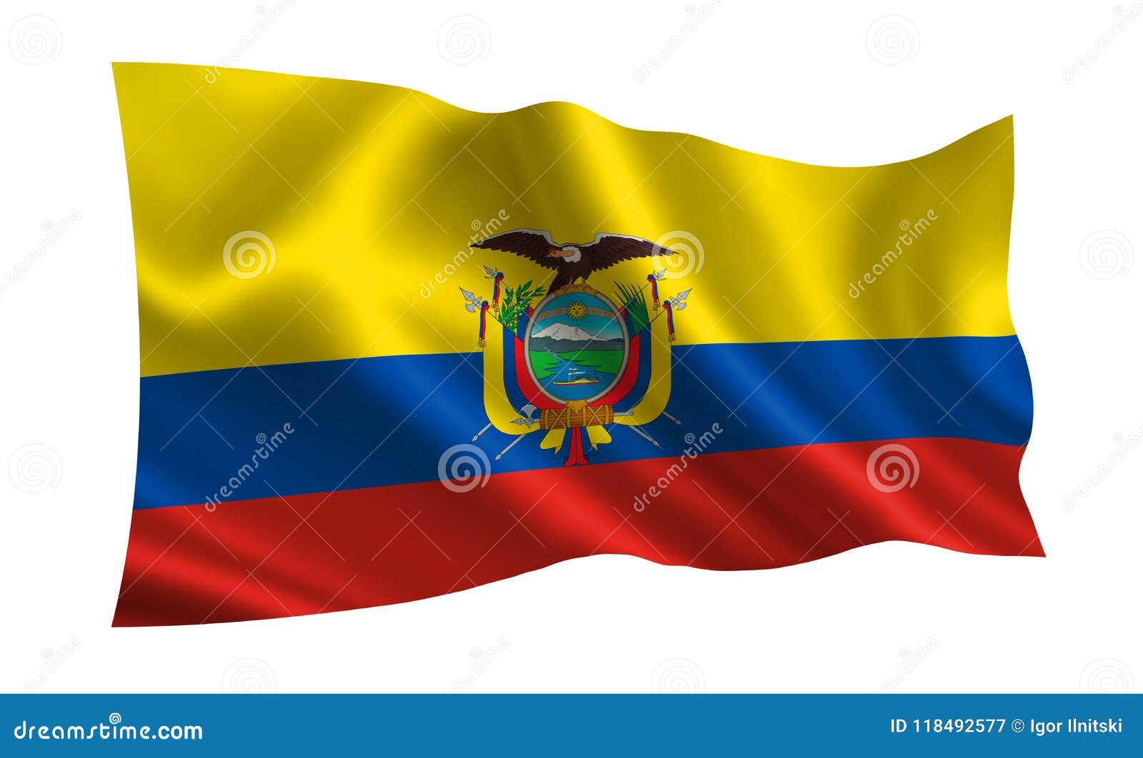 Ecuador Flag. a Series of `Flags of the World Stock Illustration ...