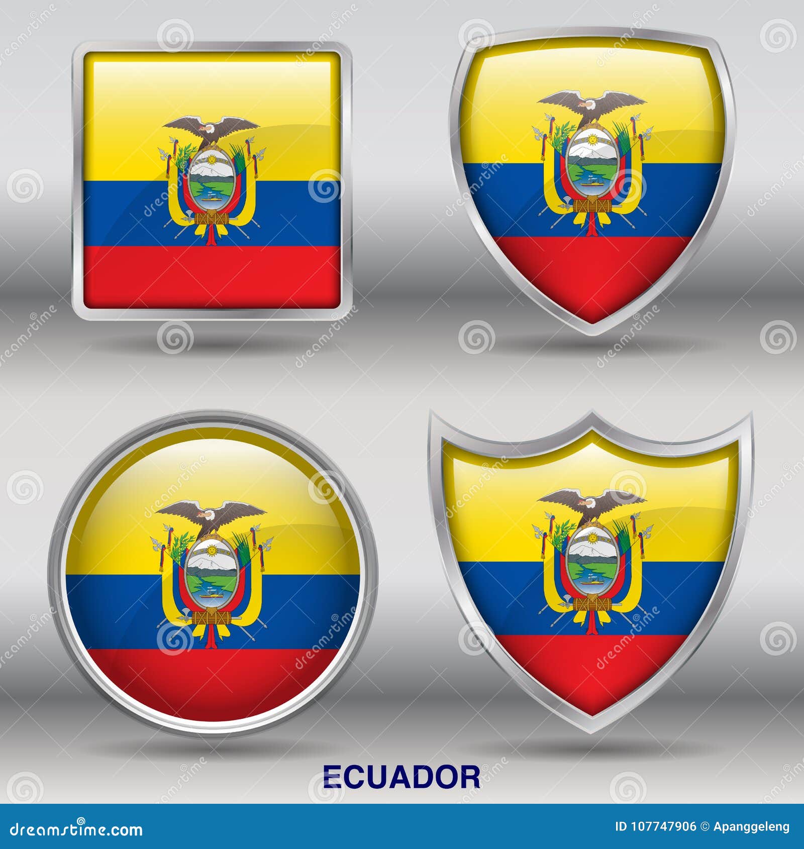 Ecuador Map With Shapes Of Regions. Cartoon Vector | CartoonDealer.com ...