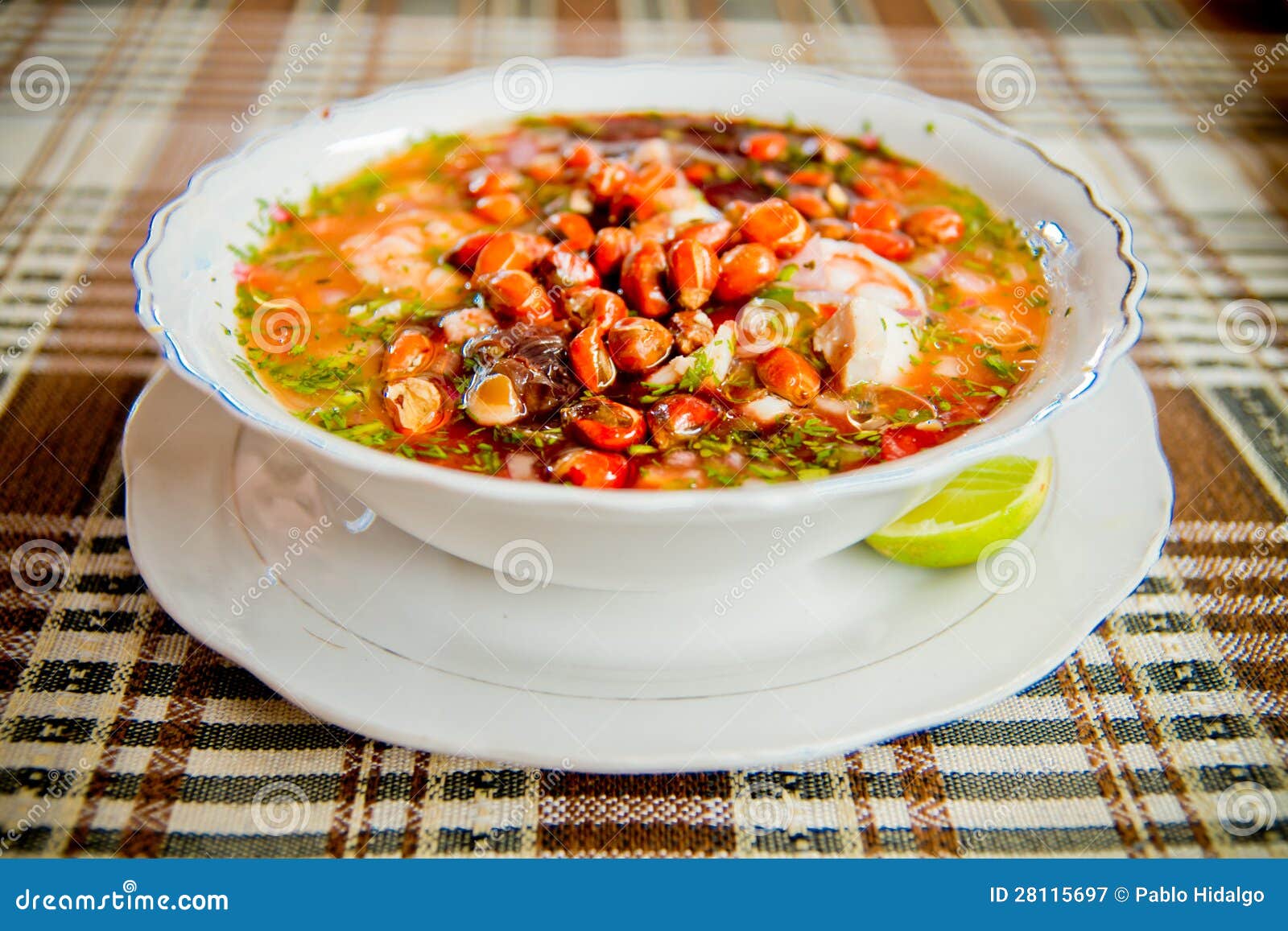 Ecuador Food: Shrimp and Fish Ceviche, Raw Fish Stock Image - Image of ...