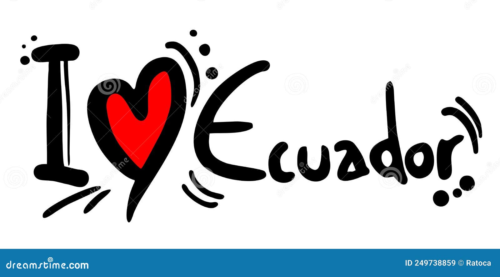 Ecuador love stock vector. Illustration of heart, america - 249738859