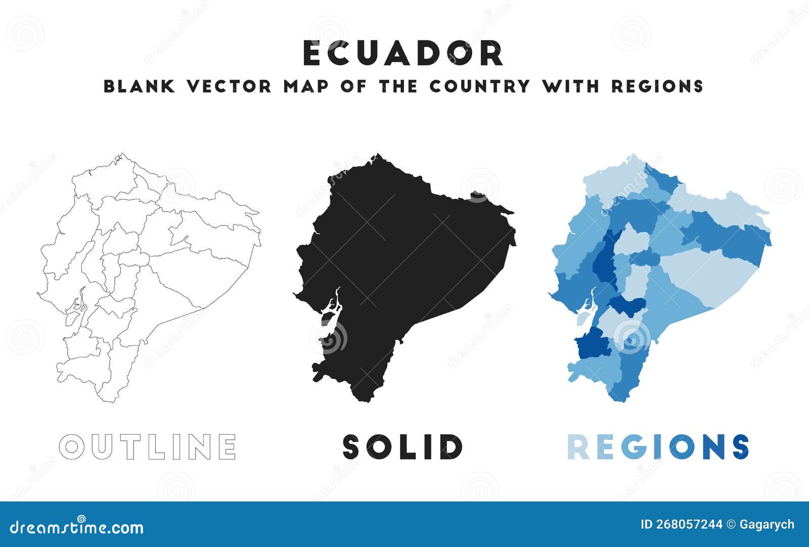 Ecuador map. stock vector. Illustration of geography - 268057244