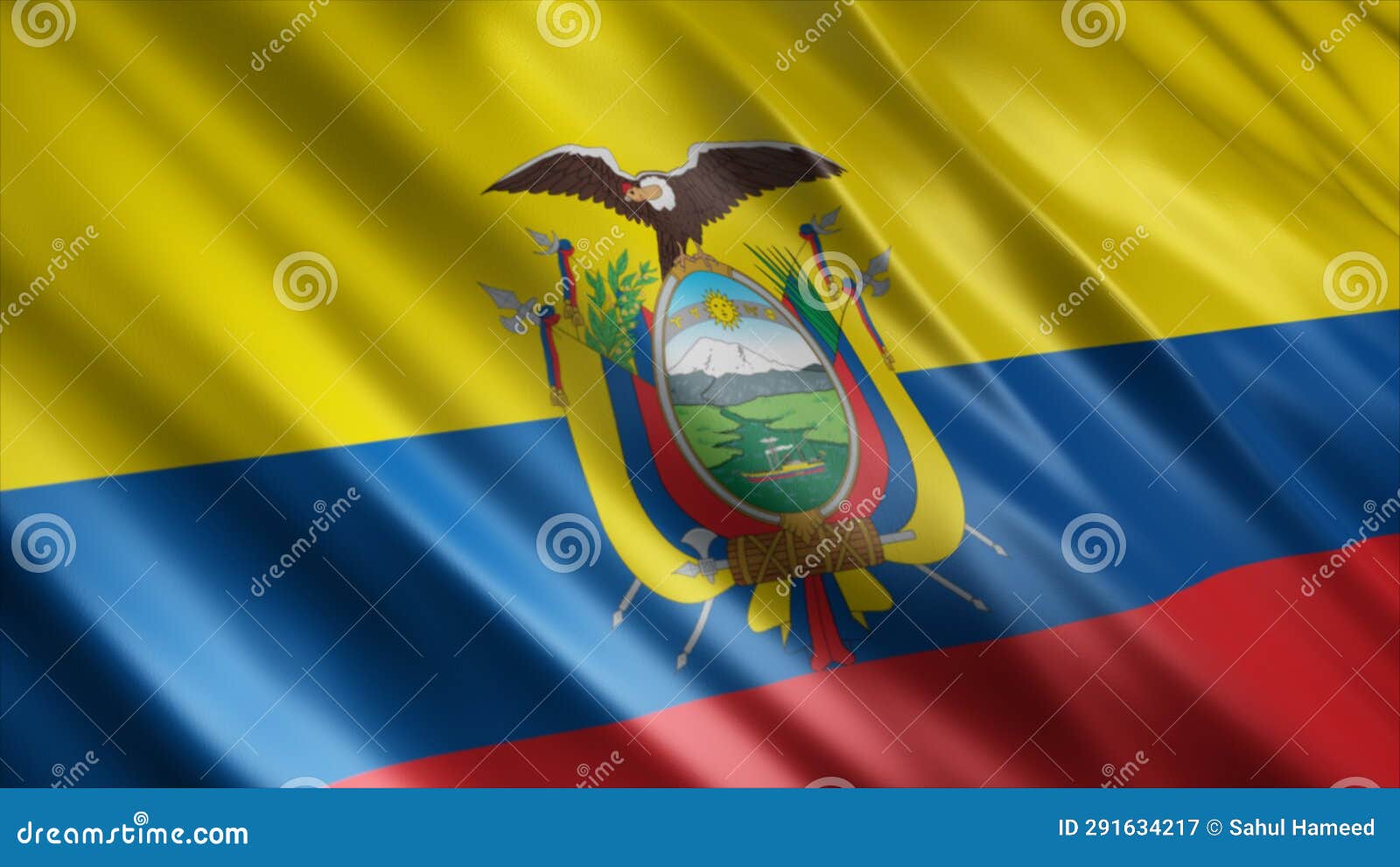 Ecuador National Flag stock illustration. Illustration of military ...
