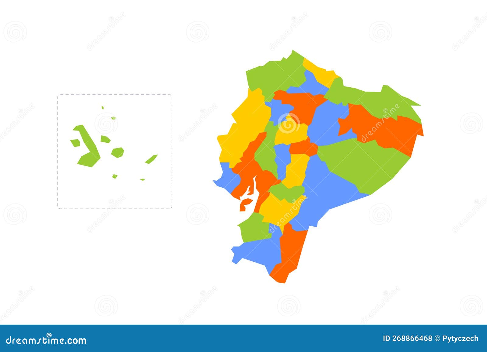 Ecuador Political Map of Administrative Divisions Stock Vector ...