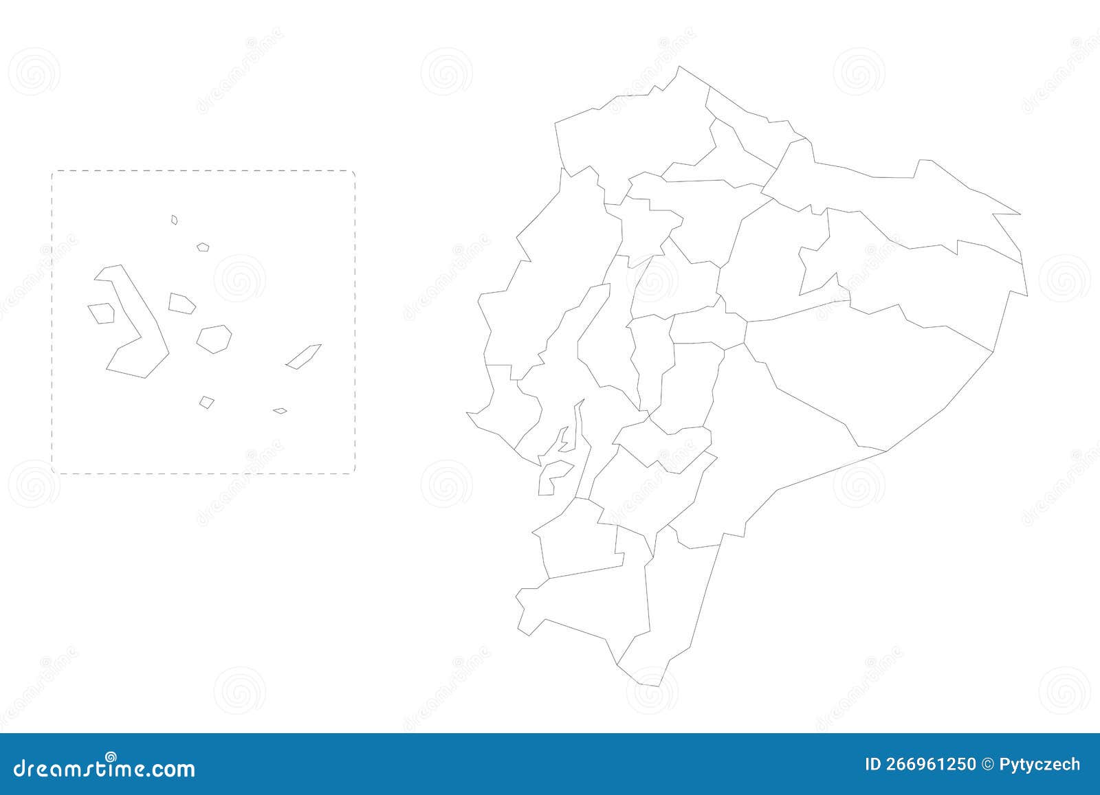 Ecuador Political Map of Administrative Divisions Stock Vector ...