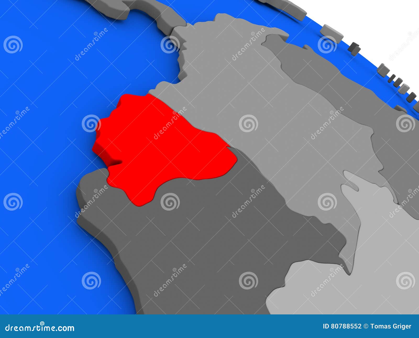 Ecuador in red stock illustration. Illustration of ecuador - 80788552