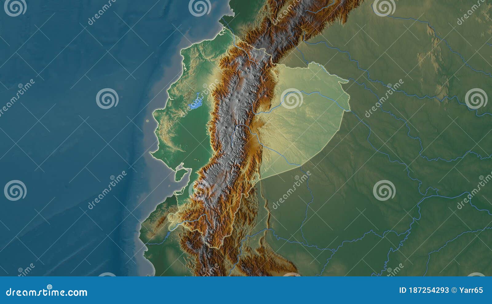 Ecuador - Relief. Composition Stock Illustration - Illustration of ...