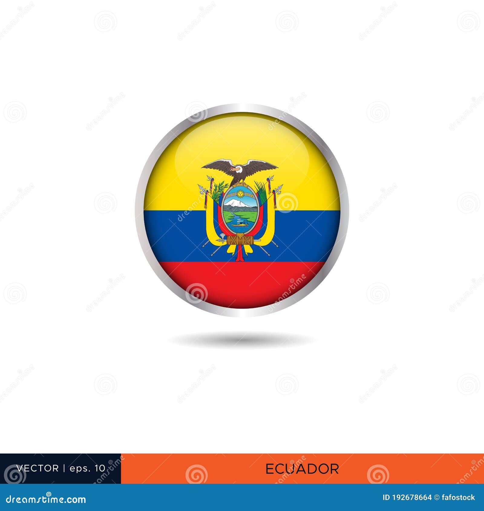Ecuador Round Logos. Cartoon Vector | CartoonDealer.com #211253469