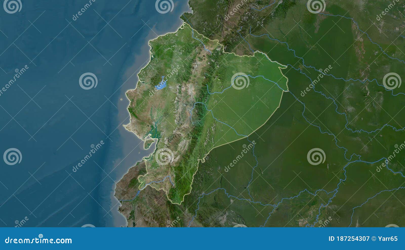 Ecuador - Satellite. Composition Stock Illustration - Illustration of ...