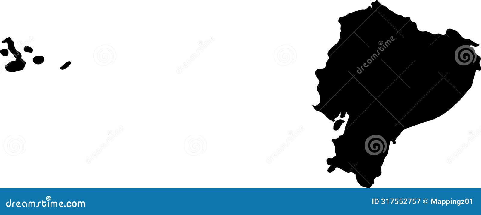 Ecuador Silhouette Map with Transparent Background Stock Vector ...