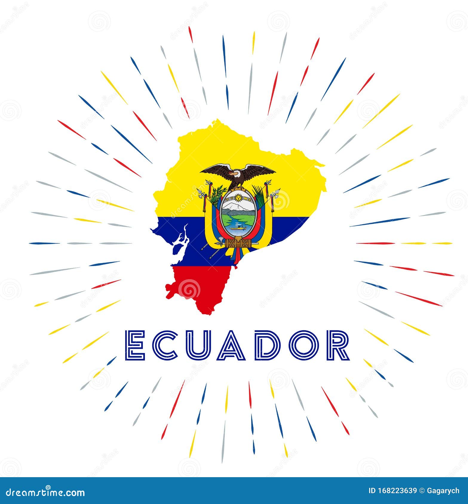 Ecuador sunburst badge. stock vector. Illustration of explosion - 168223639 Ecuador sunburst badge. stock vector. Illustration of explosion - 168223639