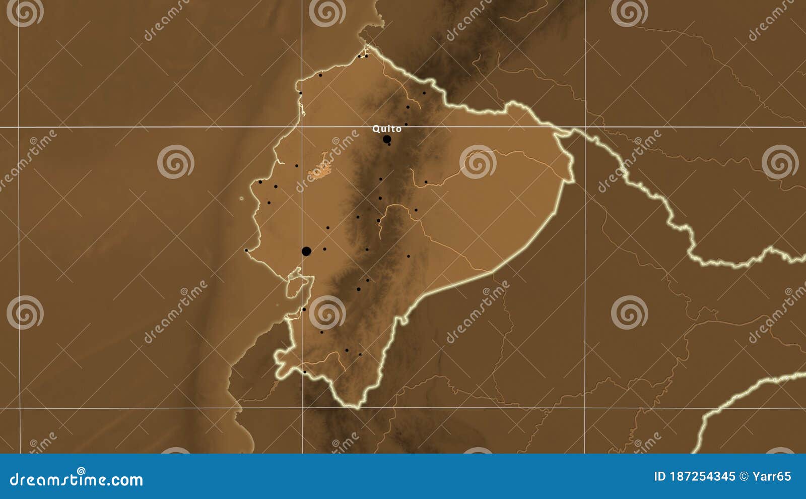 Ecuador - Tint. Composition, Borders Stock Illustration - Illustration ...