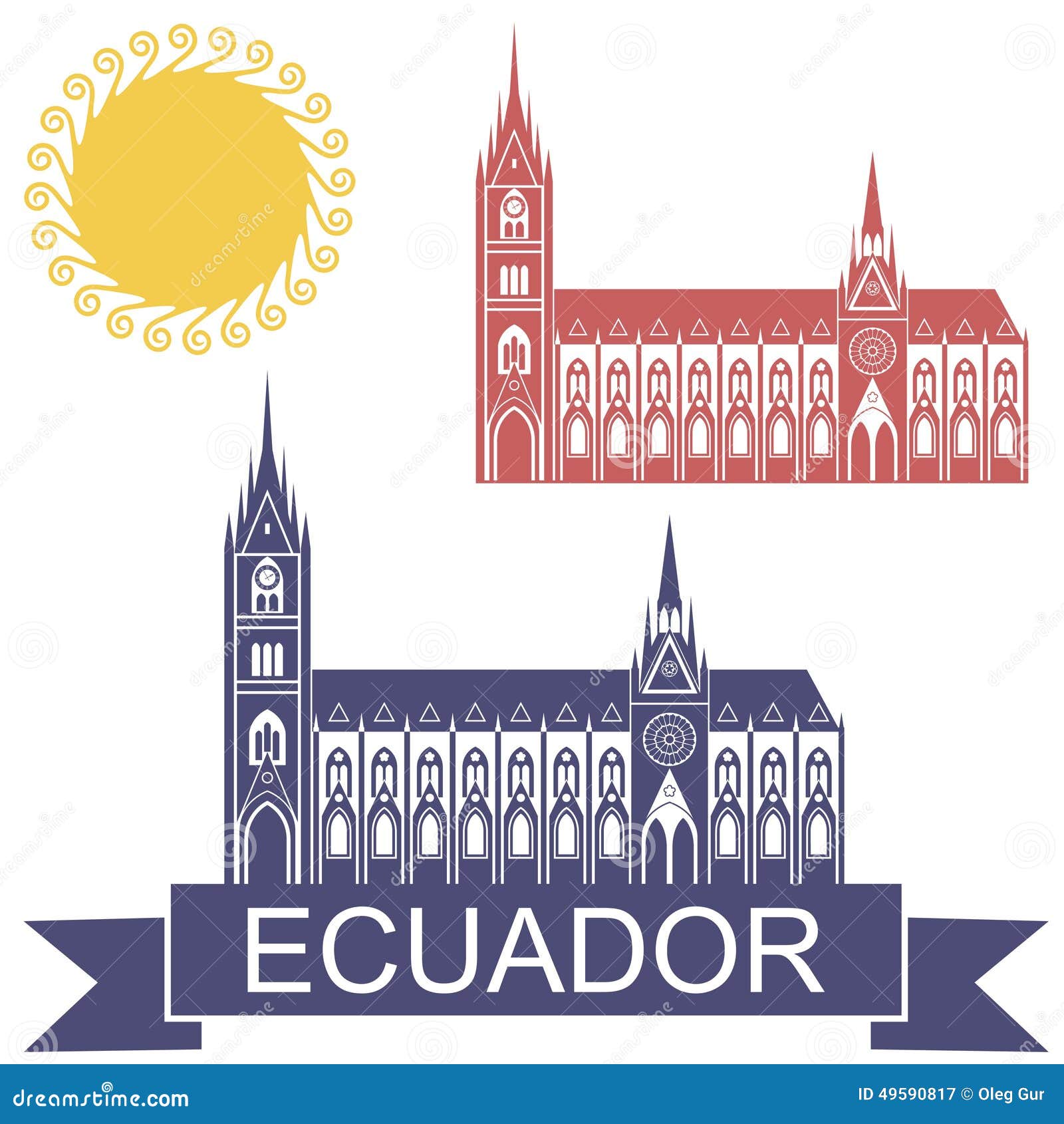 Ecuador stock vector. Illustration of abstract, design - 49590817