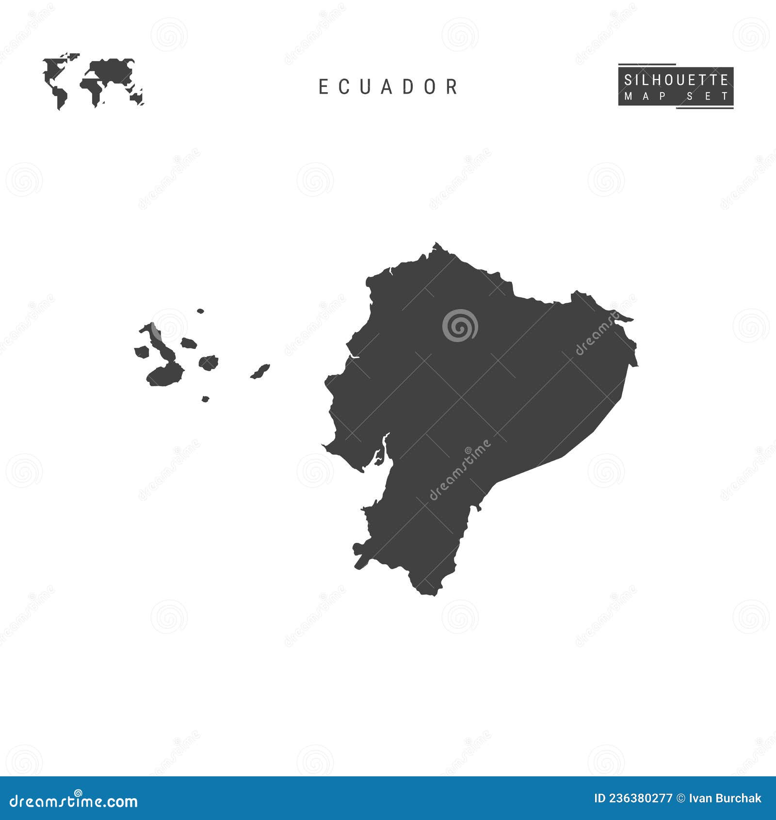 Blank Map Of Ecuador. Regions Of Ecuadormap. High Detailed Vector Map ...
