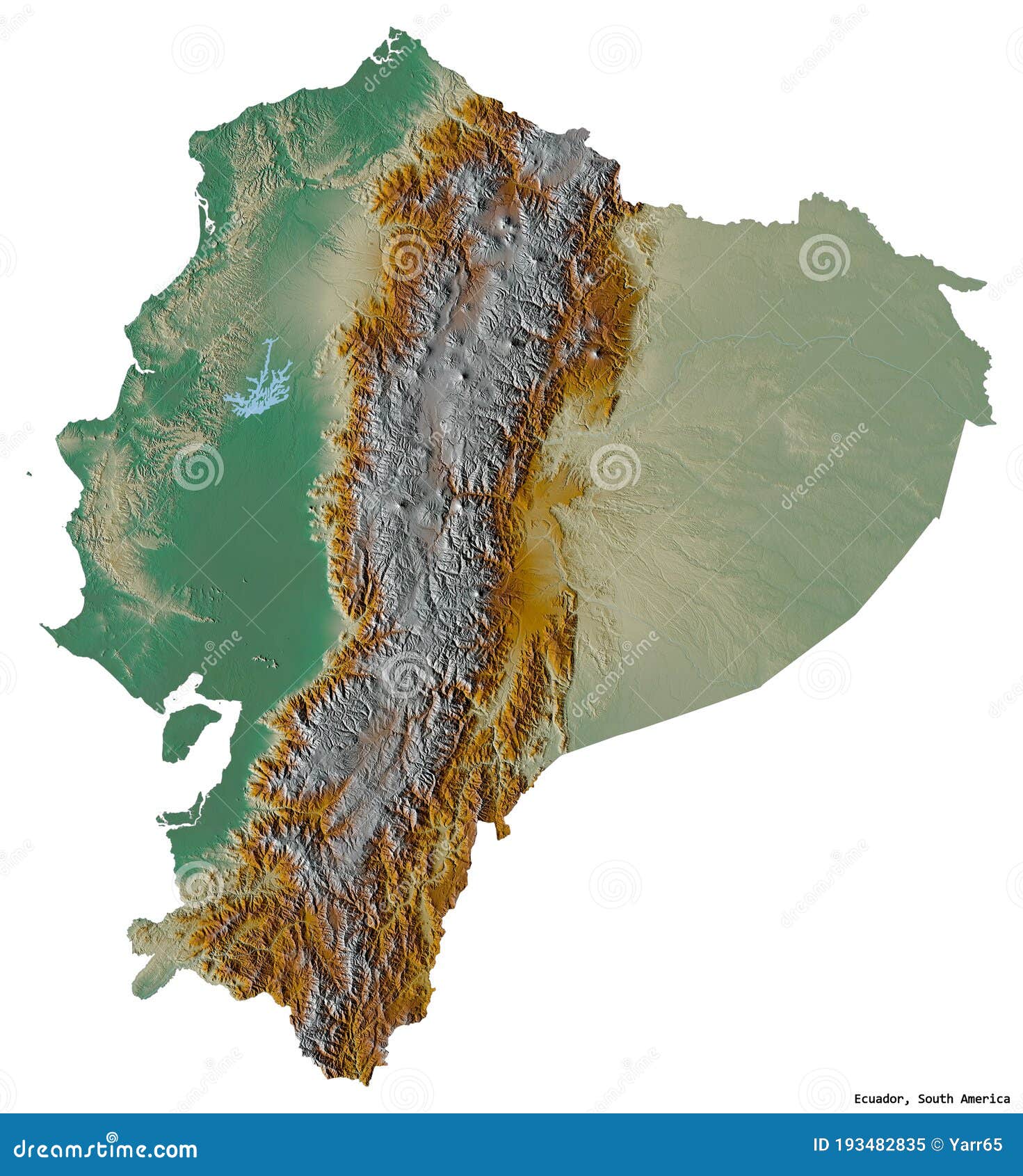 Ecuador on white. Relief stock illustration. Illustration of overlay ...
