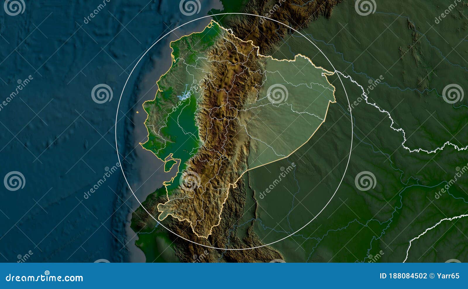 Ecuador - Circled. Physical Stock Illustration - Illustration of ...