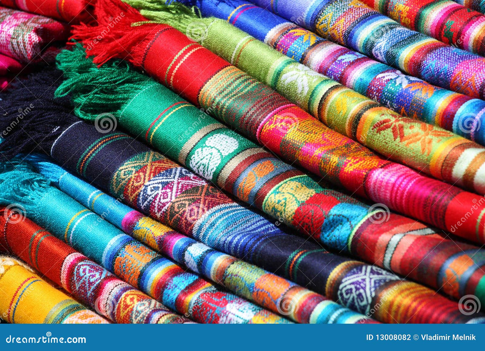 Ecuadorian (Peruvian) Traditional Fabrics Stock Photo - Image of llama ...