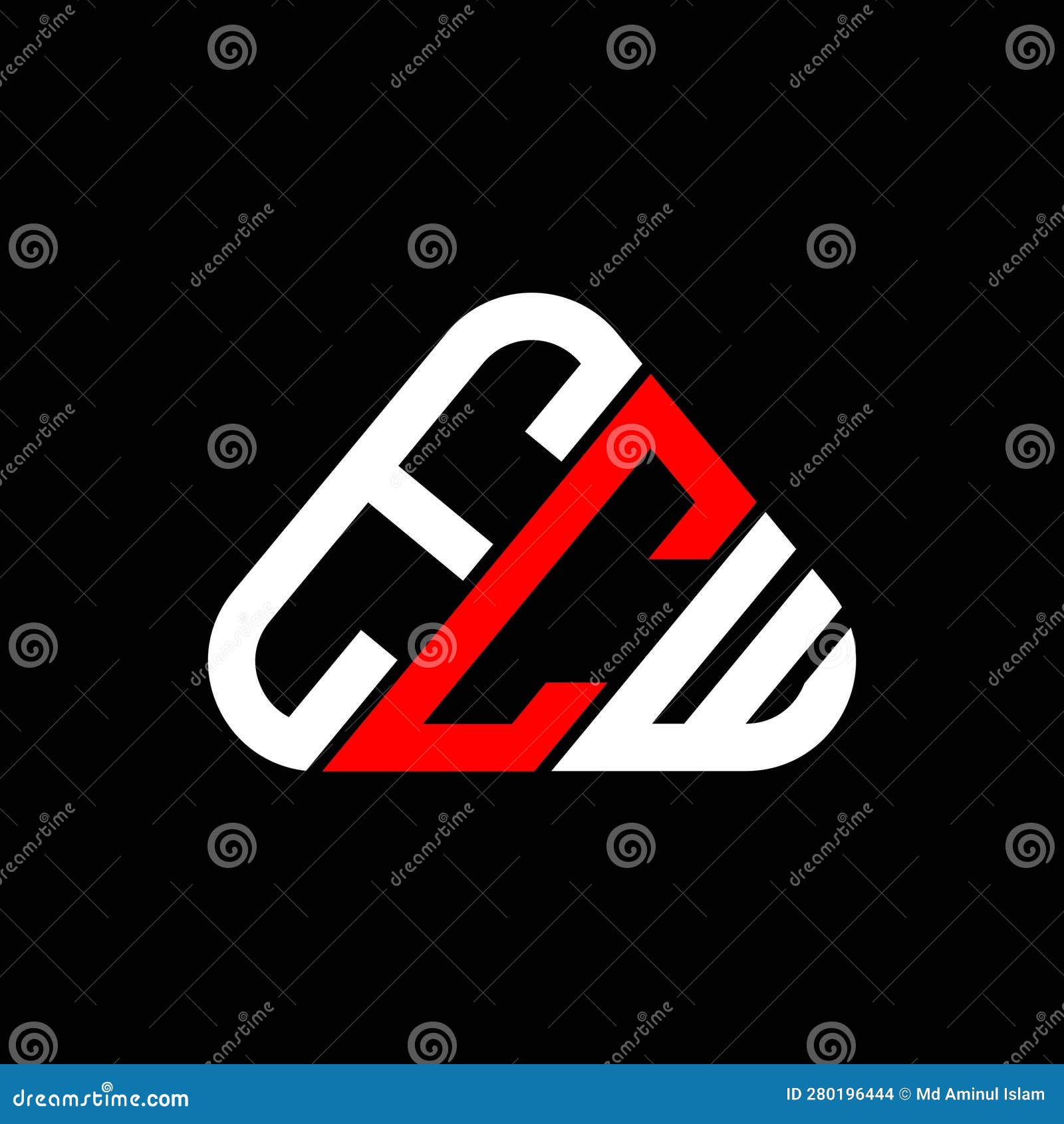 ECW Letter Logo Creative Design with Vector Graphic, ECW Simple and ...