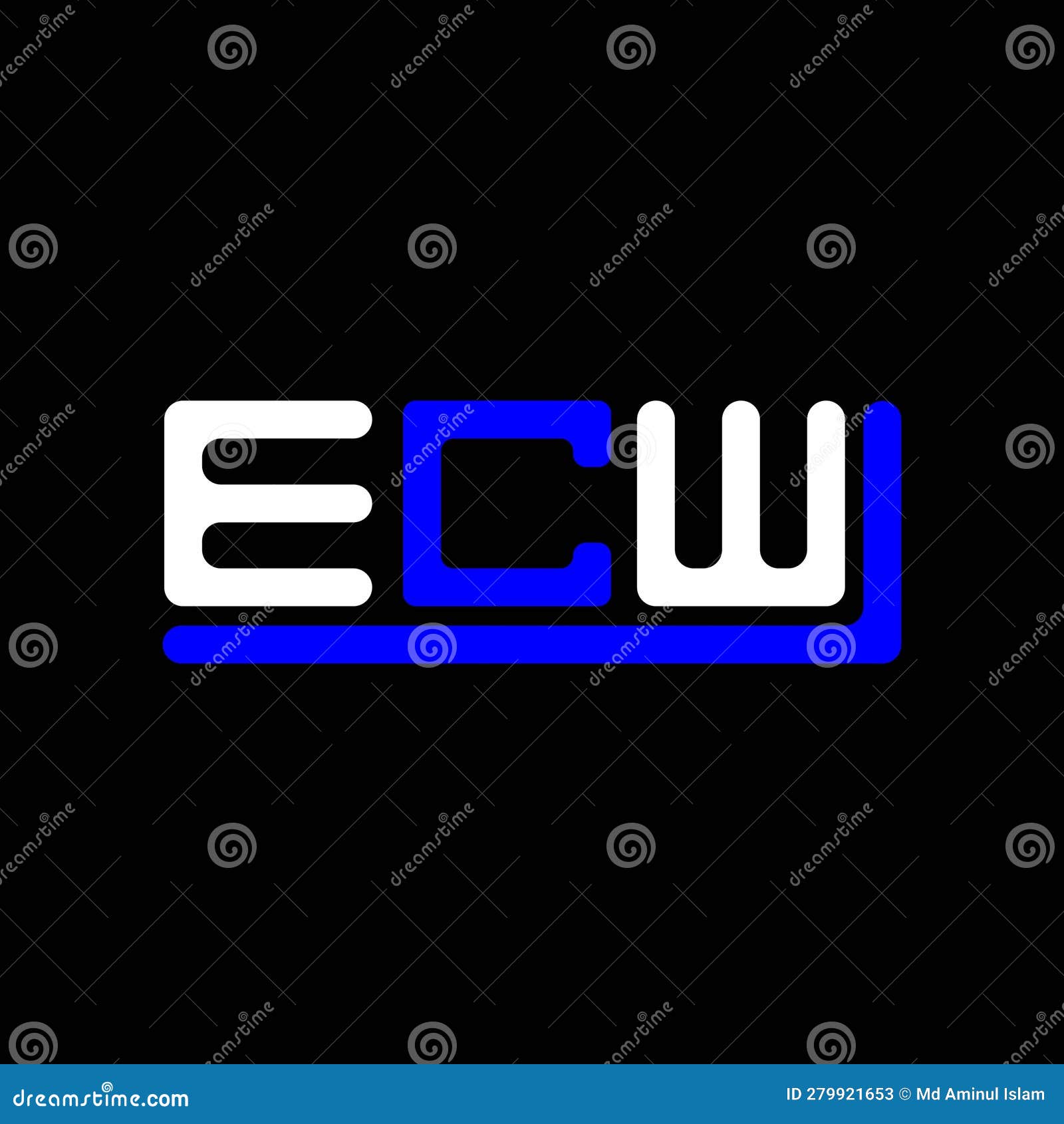ECW Letter Logo Creative Design with Vector Graphic, ECW Stock Vector ...