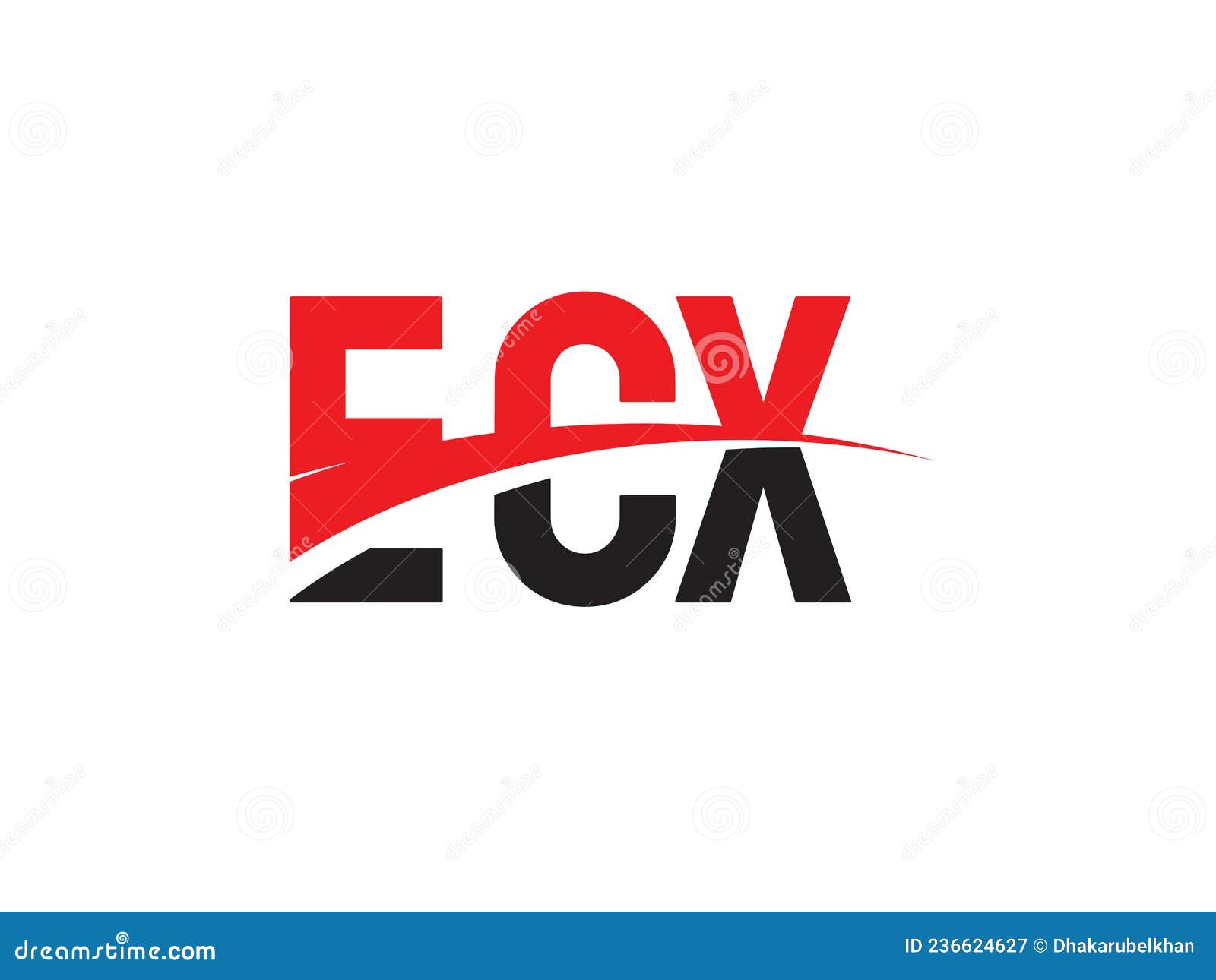 ECX Letter Initial Logo Design Vector Illustration Stock Vector ...