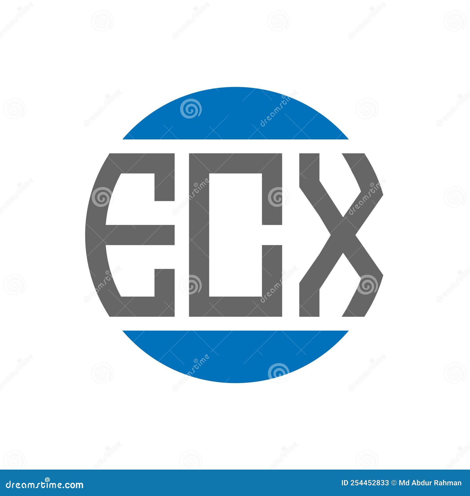 ECX Letter Logo Design on White Background. ECX Creative Initials ...