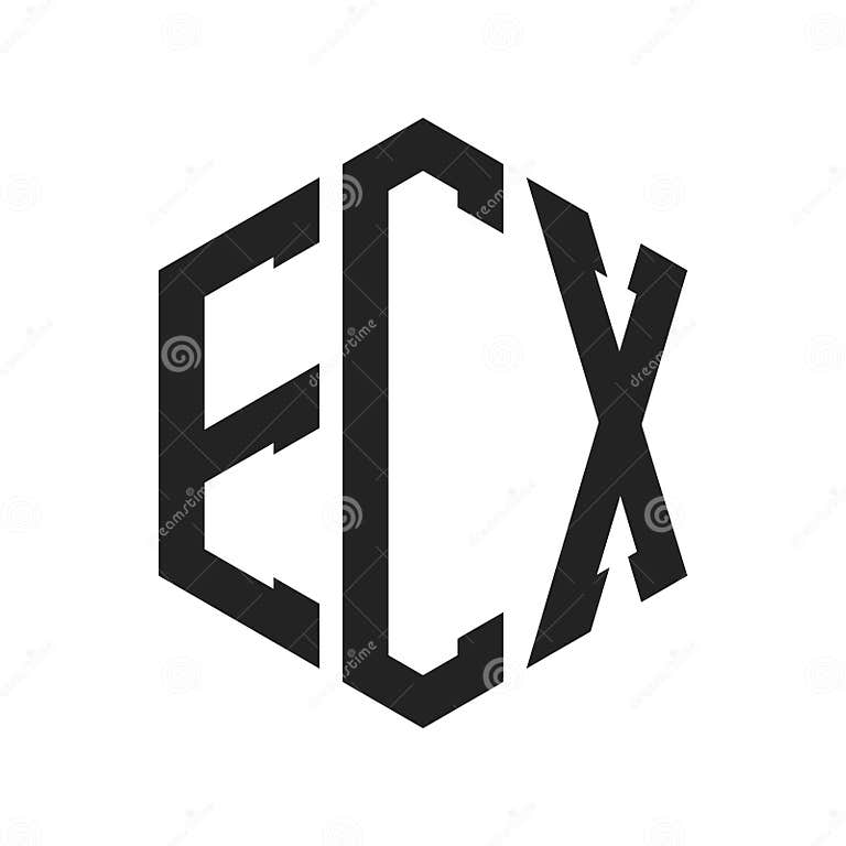 ECX Logo Design. Initial Letter ECX Monogram Logo Using Hexagon Shape ...