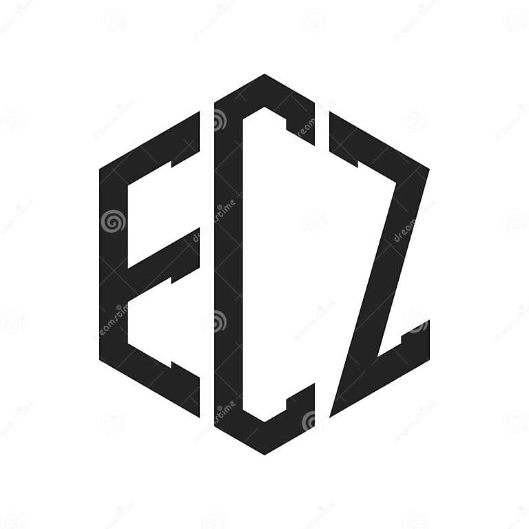 ECZ Logo Design. Initial Letter ECZ Monogram Logo Using Hexagon Shape ...