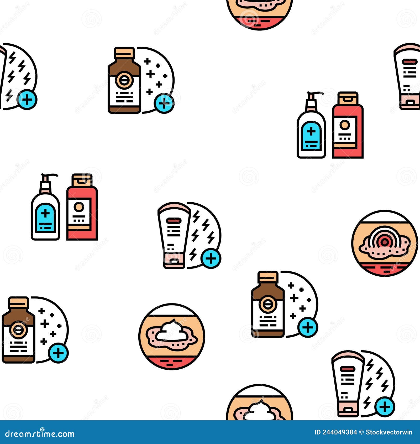 Eczema Disease Treat Onboarding Icons Set Vector
