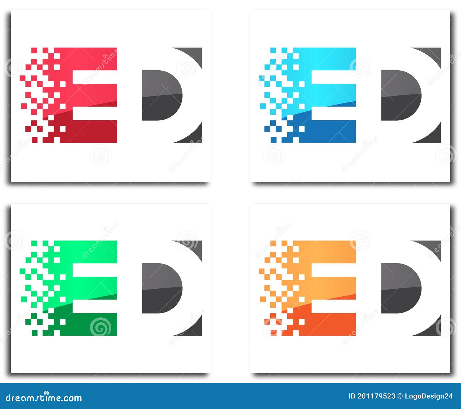ED Creative Logo Design Concept Stock Vector - Illustration of concept ...