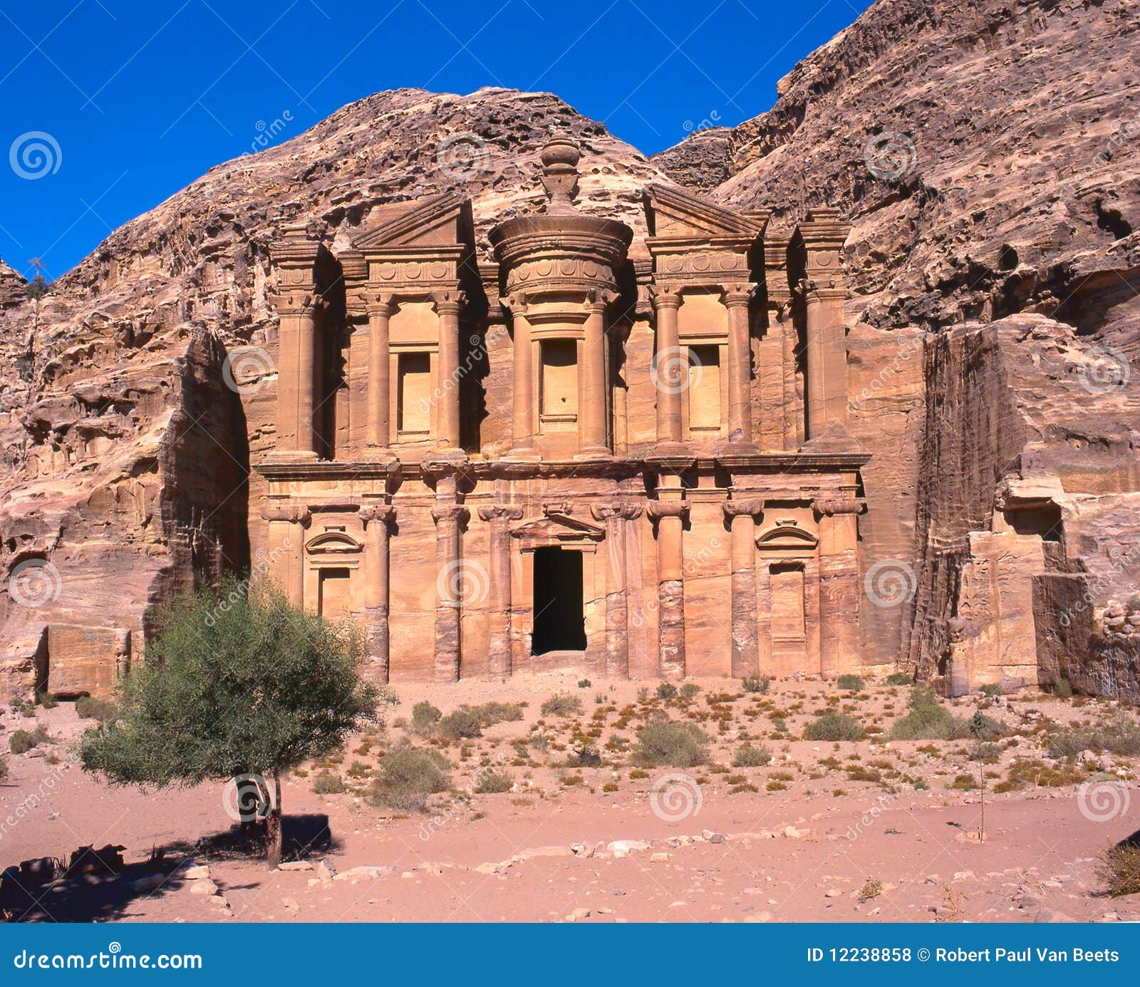 Ed Deir monastery in Petra stock photo. Image of heritage - 12238858