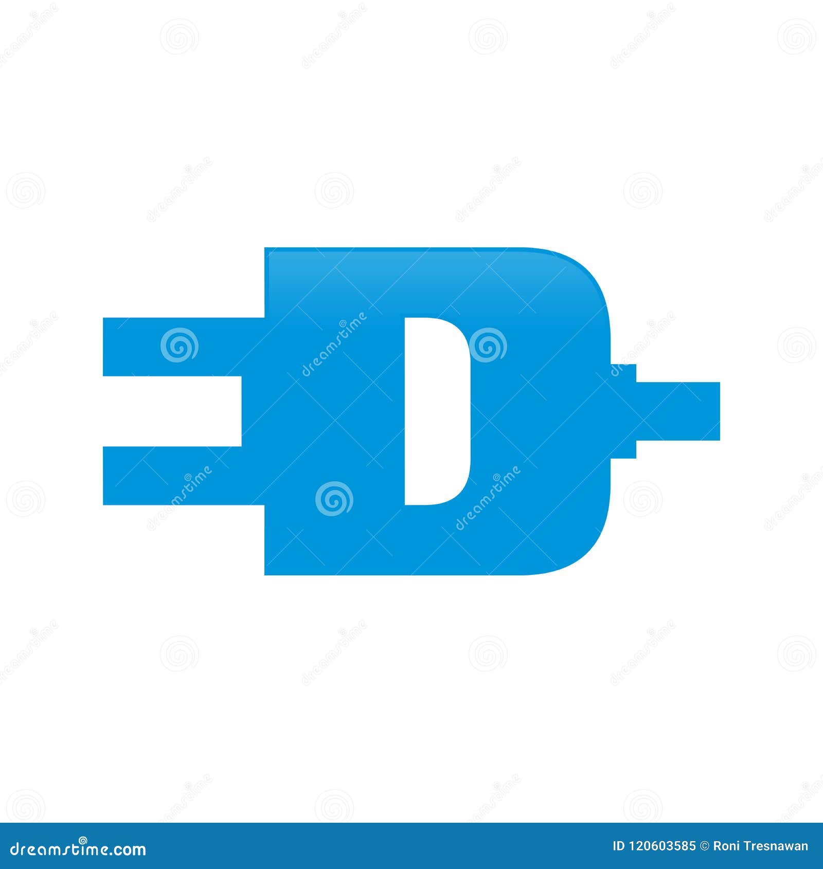 ED Initials Electric Plug Shape Symbol Logo Design Stock Vector ...
