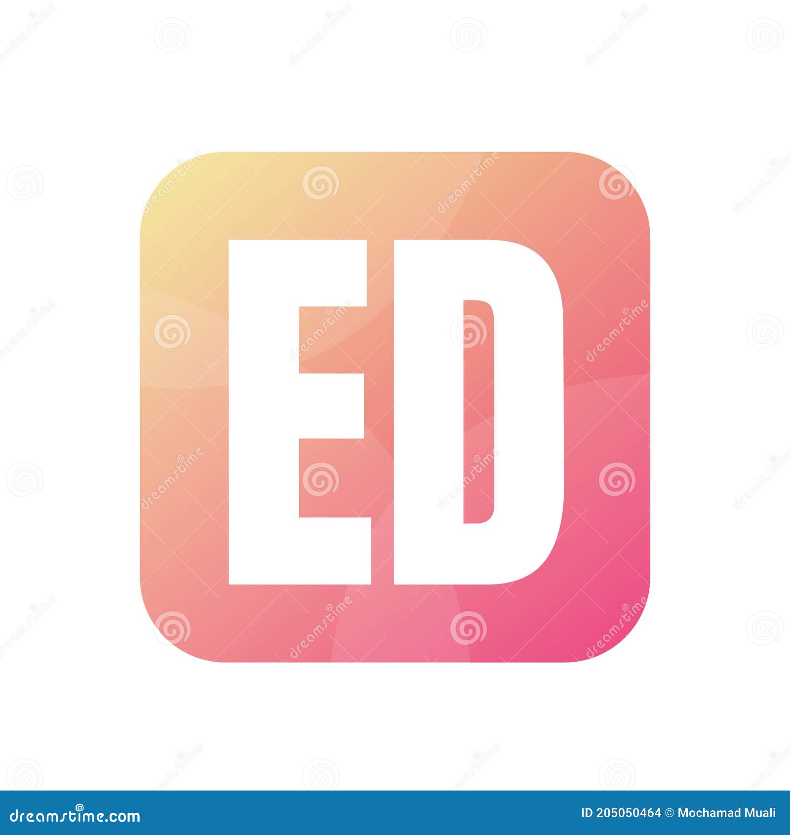 ED Letter Logo Design with Simple Style Stock Vector - Illustration of ...