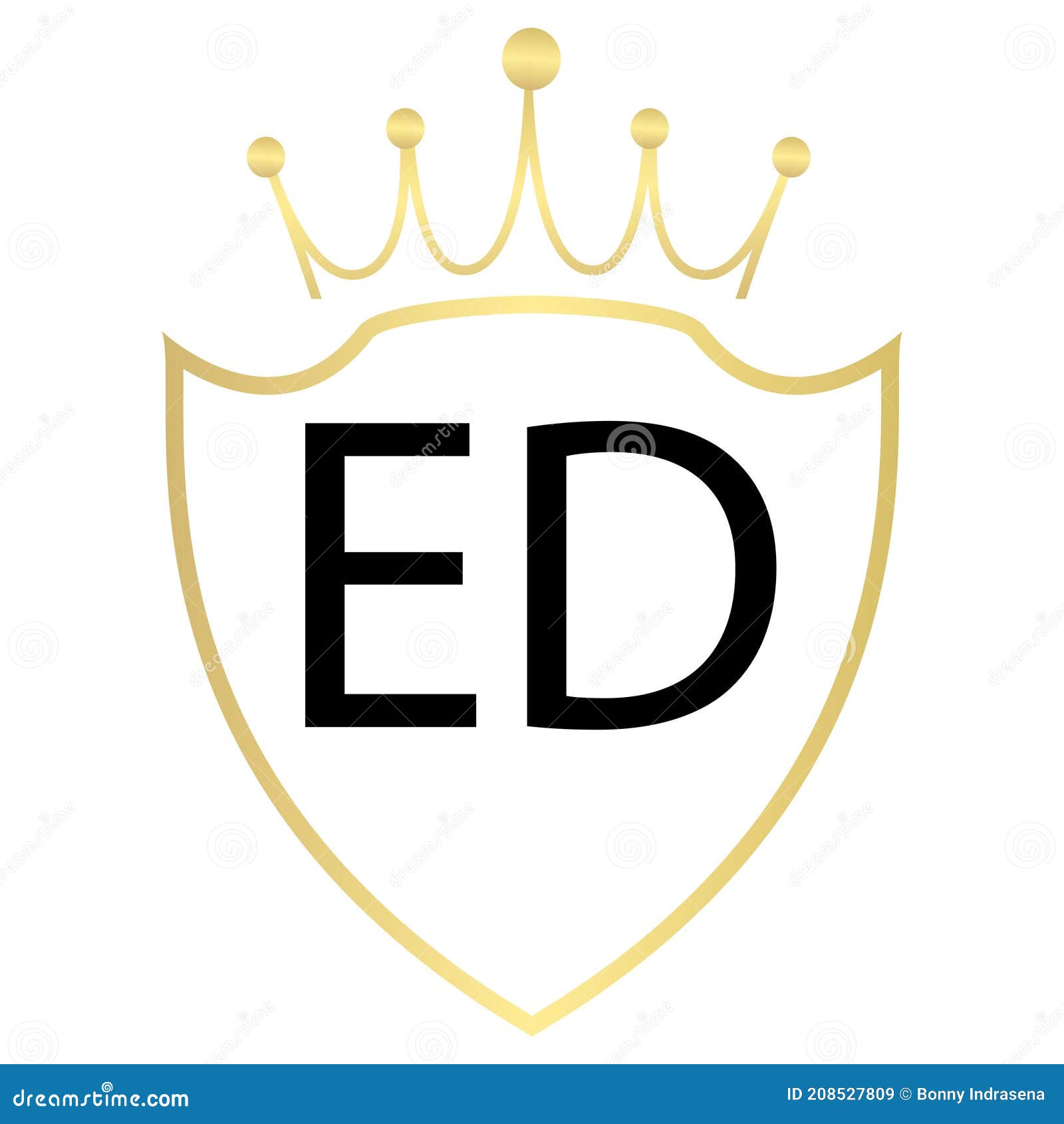 ED Letter Logo Design with Simple Style Stock Vector - Illustration of ...